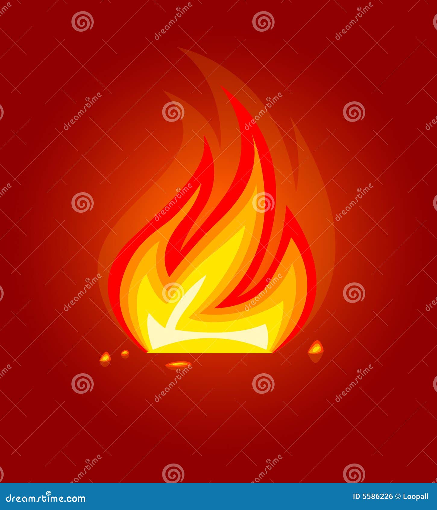 Icona Burning Della Fiamma Del Fuoco Illustrazione Vettoriale ...