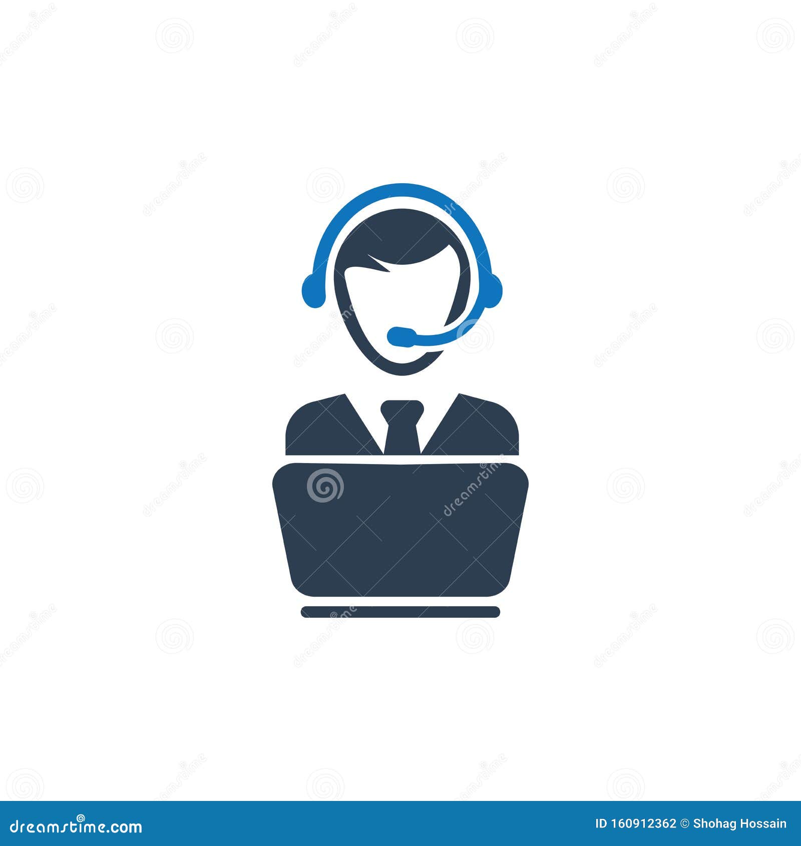 Icona Call Center Icona Servizio Clienti Illustrazione Vettoriale ...