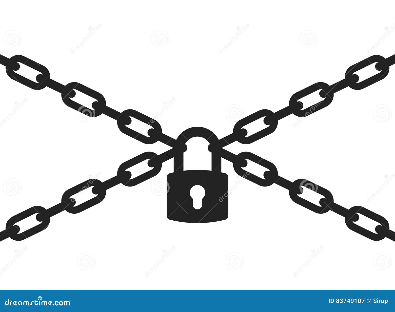 Icona a Catena Del Metallo E Del Lucchetto Illustrazione Vettoriale ...