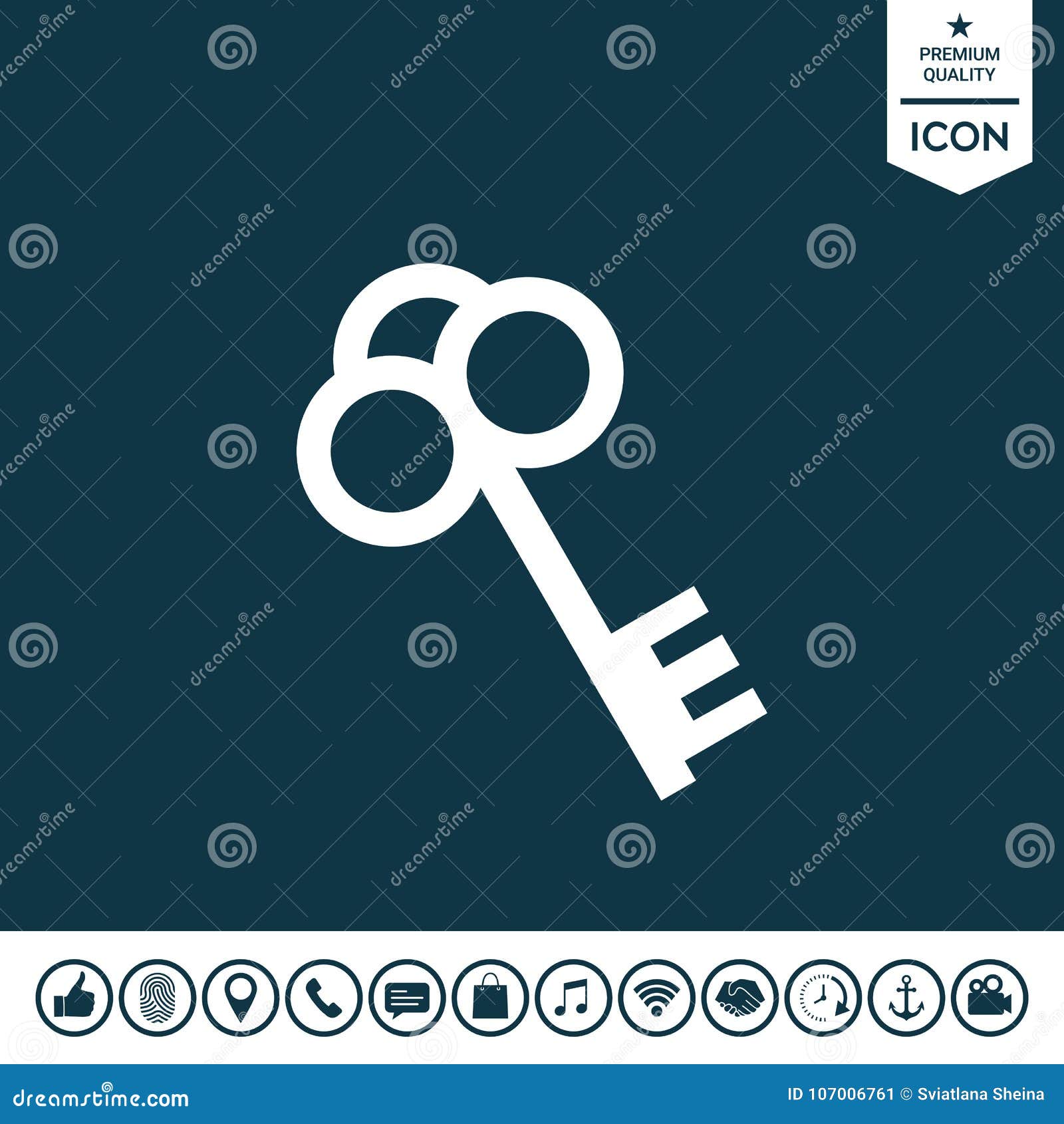 Icona chiave di simbolo illustrazione vettoriale. Illustrazione di ...