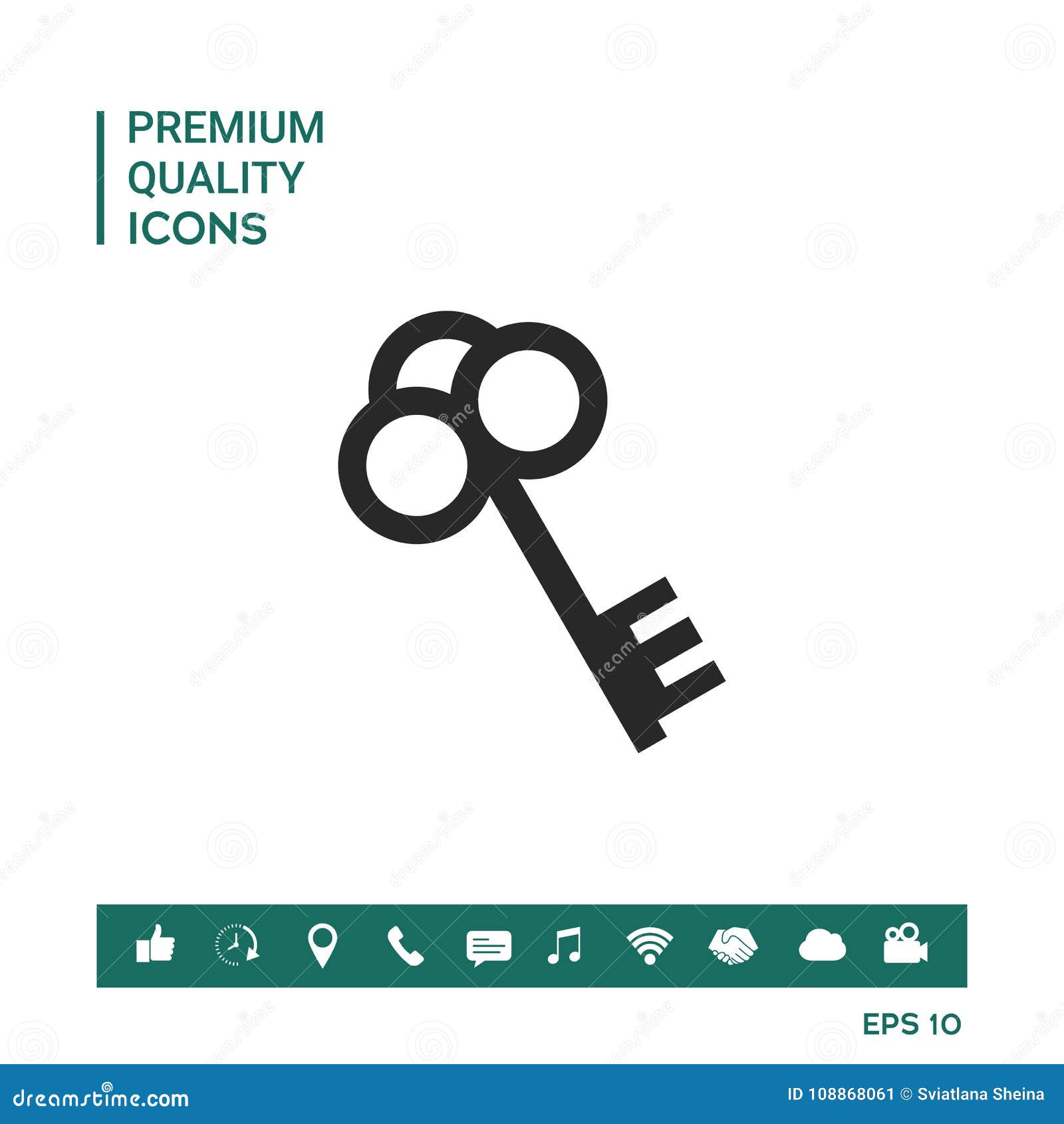 Icona chiave di simbolo illustrazione vettoriale. Illustrazione di ...