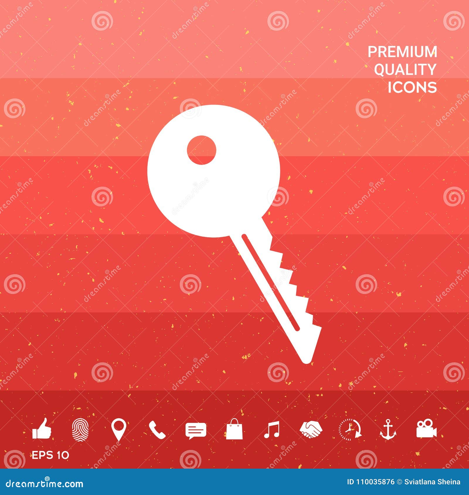 Icona chiave di simbolo illustrazione vettoriale. Illustrazione di ...