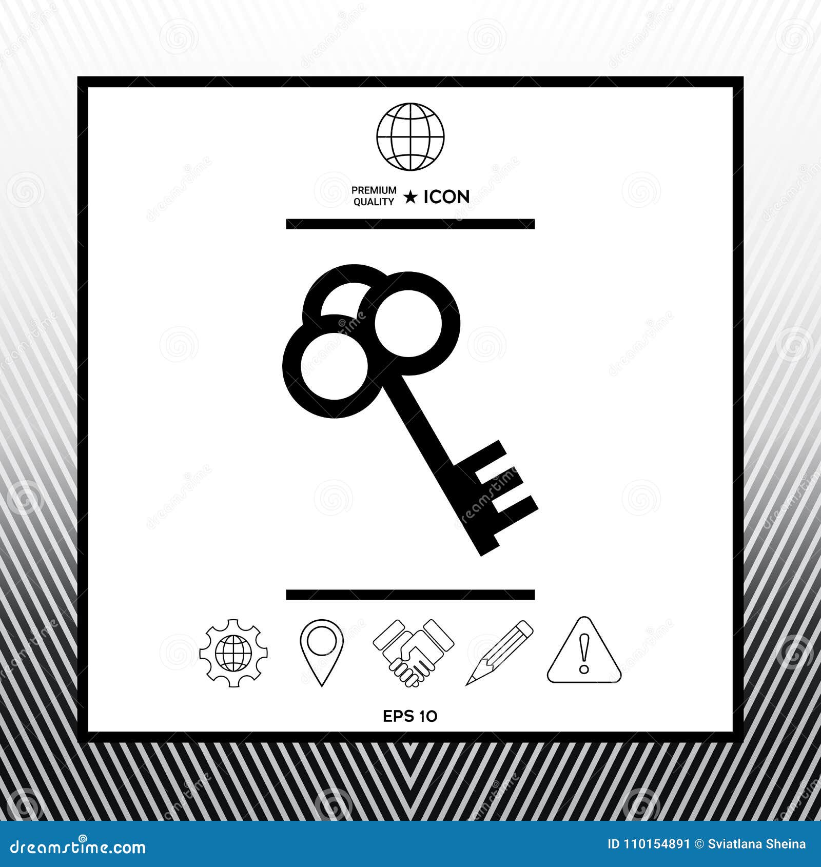 Icona chiave di simbolo illustrazione vettoriale. Illustrazione di ...