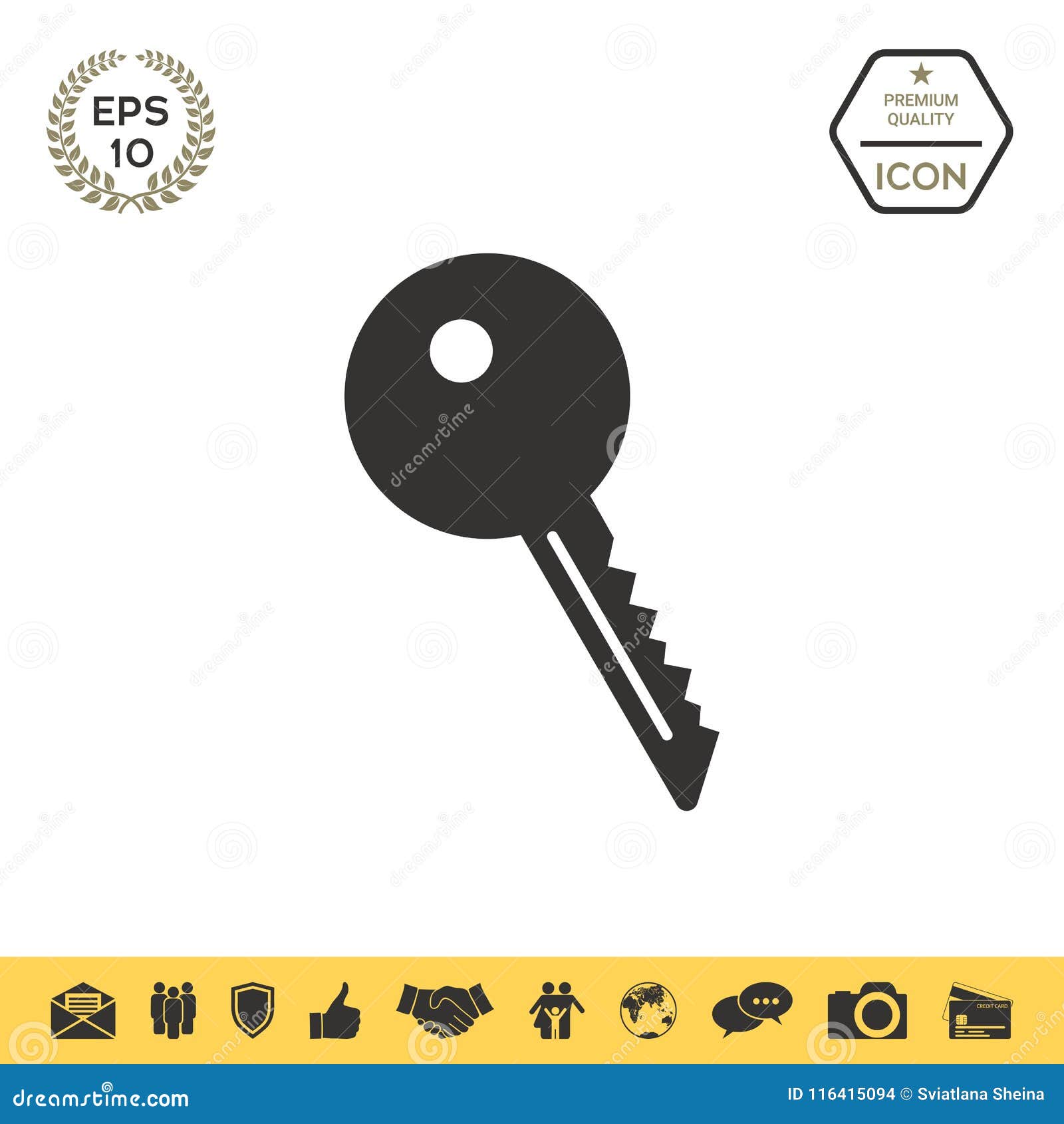 Icona chiave di simbolo illustrazione vettoriale. Illustrazione di ...