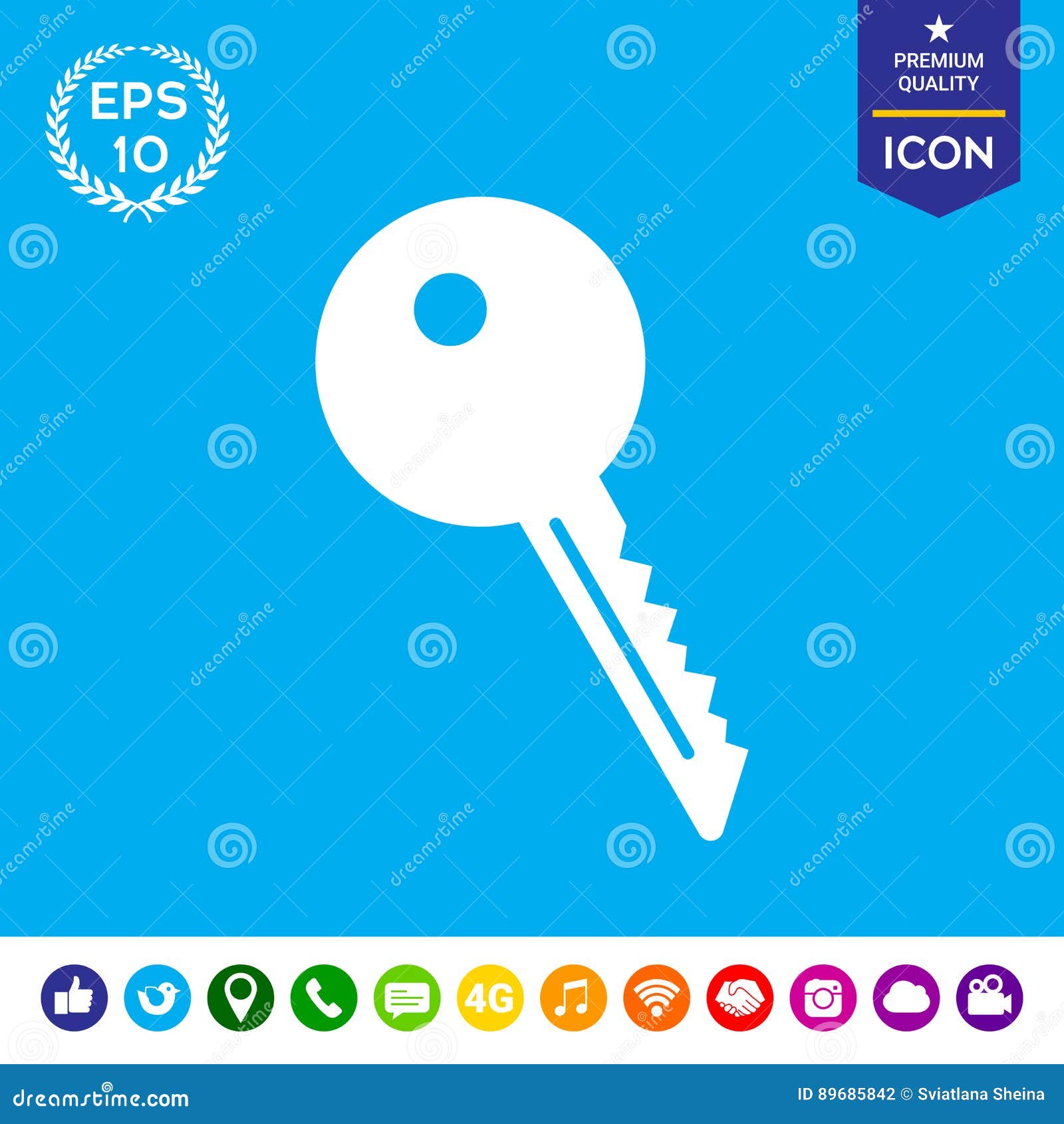 Icona chiave di simbolo illustrazione di stock. Illustrazione di ...