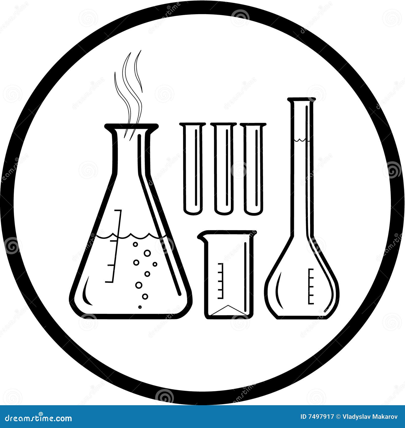 Icona Chimica Delle Provette Di Vettore Illustrazione Vettoriale ...