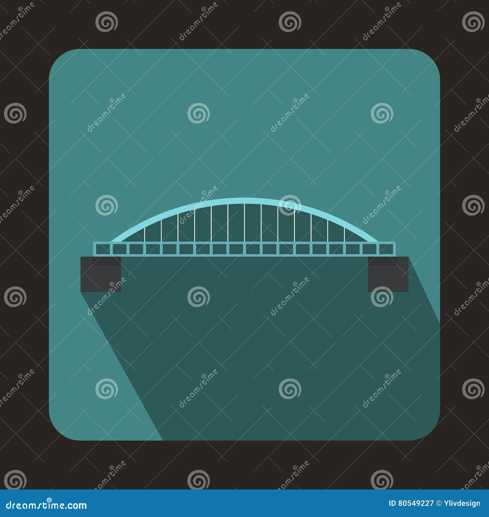 Icona Classica Del Ponte, Stile Piano Illustrazione Vettoriale ...