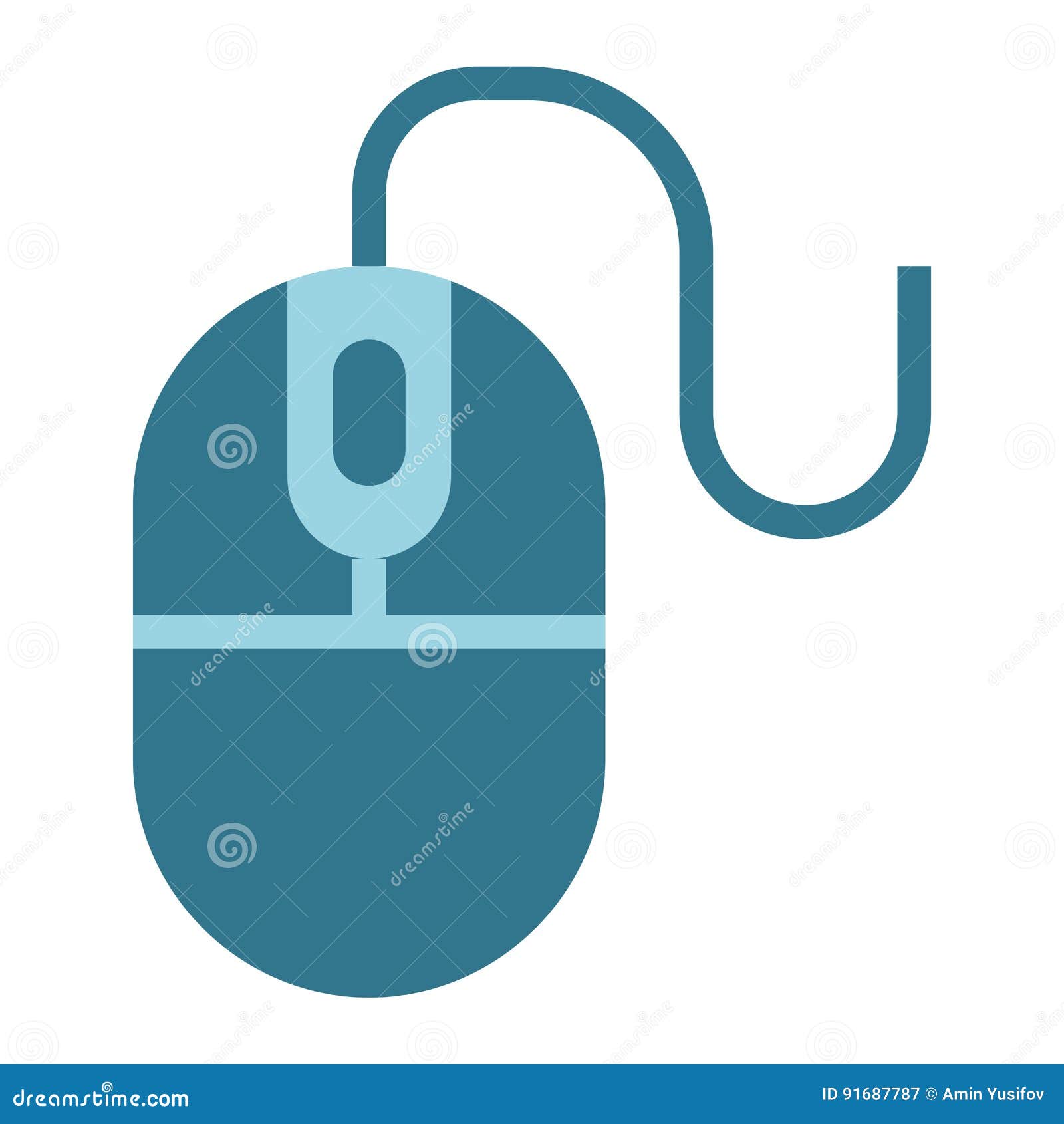 Icona, Clic E Sito Web Piani Del Mouse Del Computer Illustrazione ...