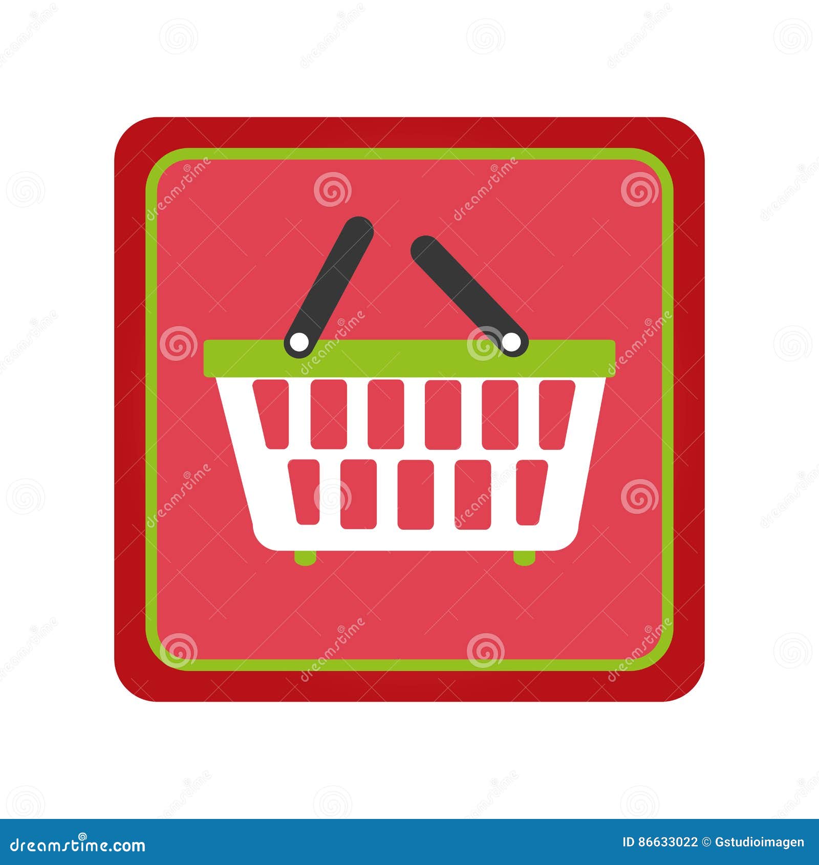 Icona Commerciale Di Compera Del Canestro Illustrazione Vettoriale ...