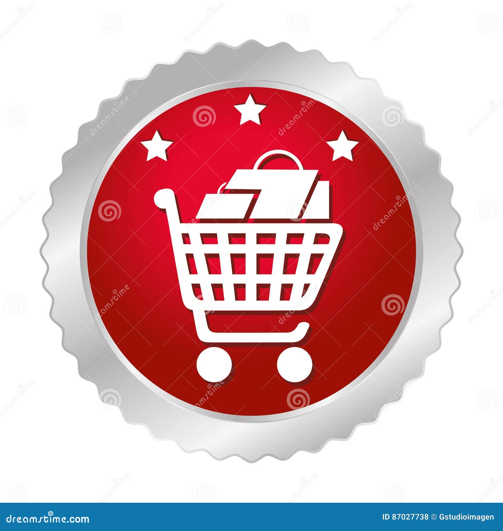 Icona Commerciale Di Compera Del Carretto Illustrazione Vettoriale ...