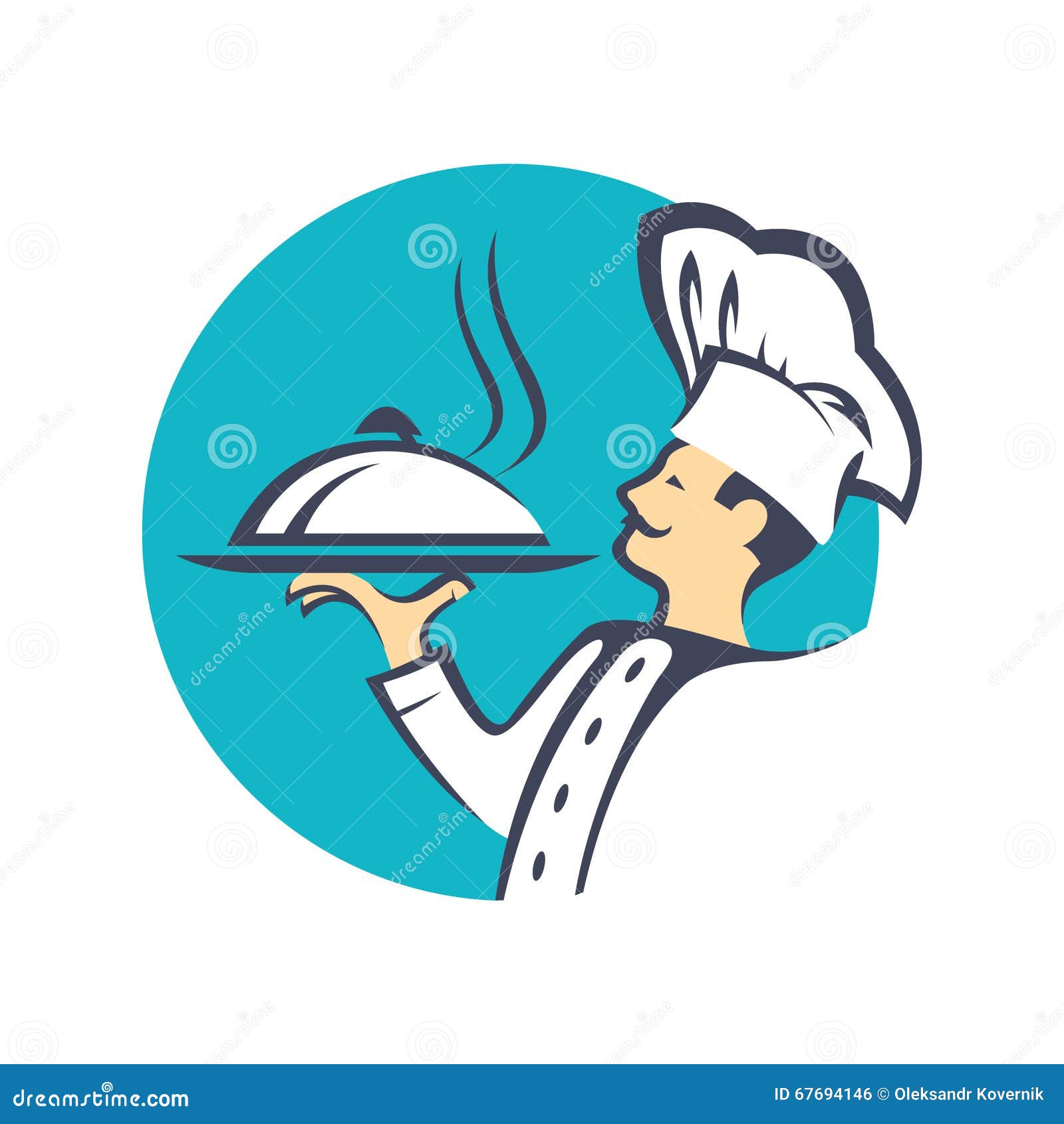 Icona con il cuoco unico illustrazione vettoriale. Illustrazione di ...