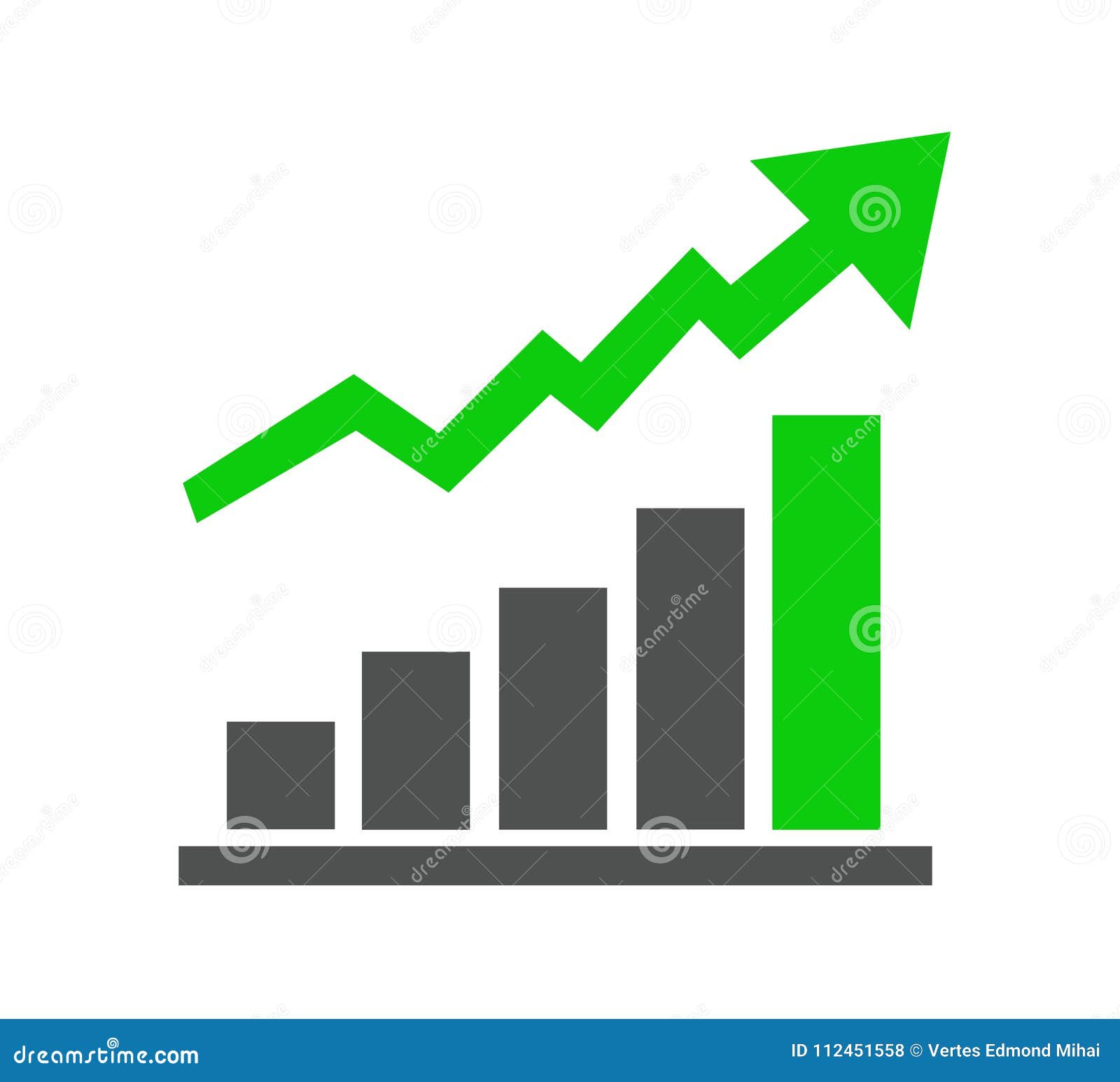 Icona Crescente Del Grafico Di Vettore Illustrazione Vettoriale ...
