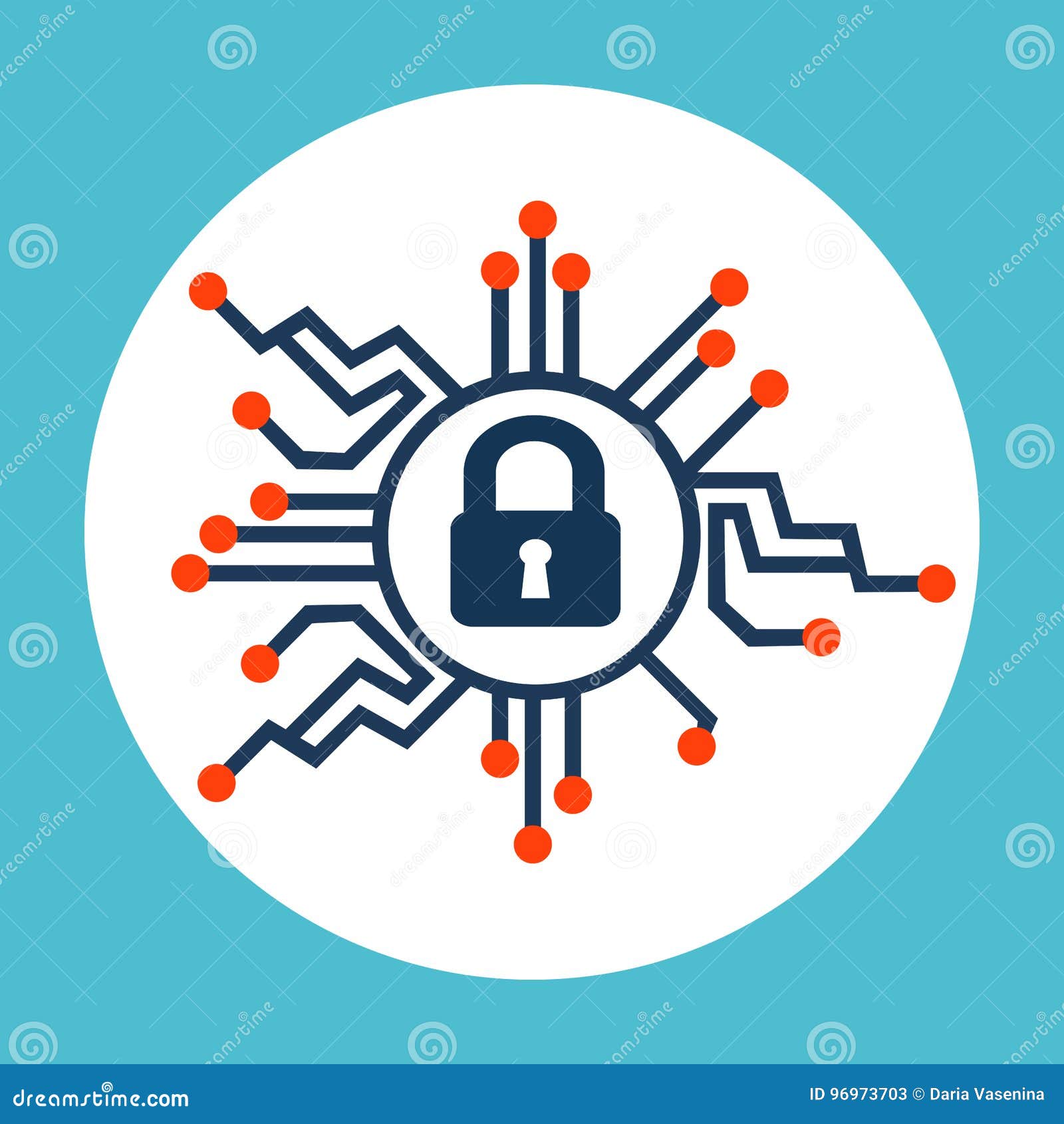 Icona cyber di sicurezza illustrazione vettoriale. Illustrazione di ...