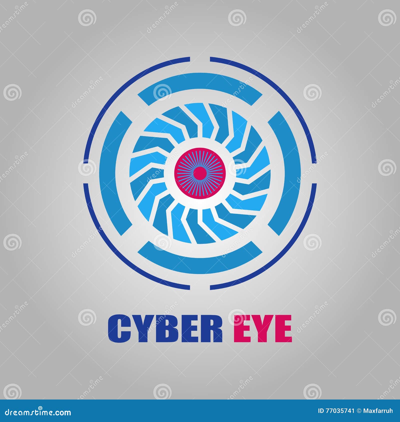 Icona Cyber Di Simbolo Dell'occhio Illustrazione di Stock ...