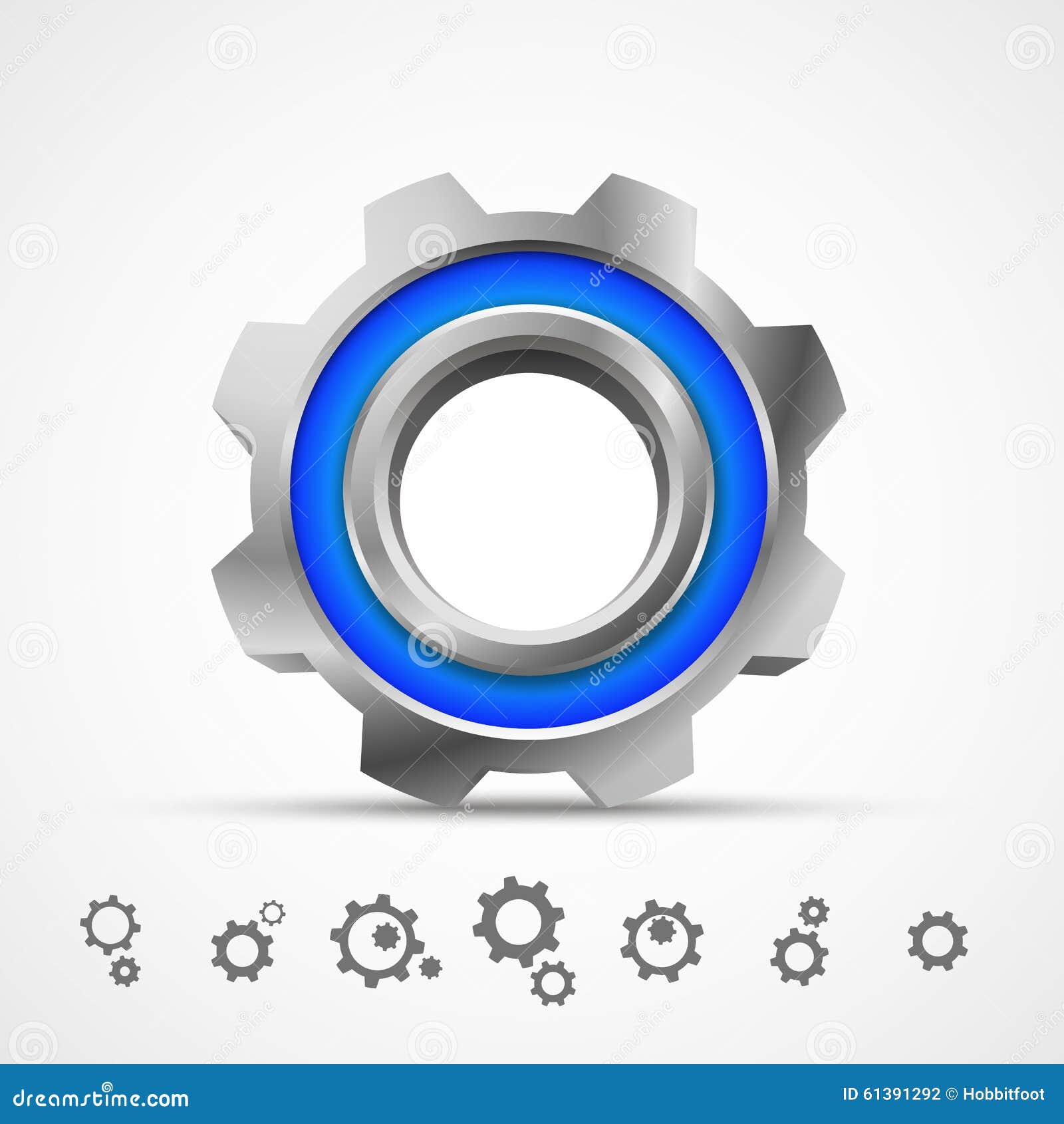 Icona 3d dell'ingranaggio illustrazione vettoriale. Illustrazione di ...