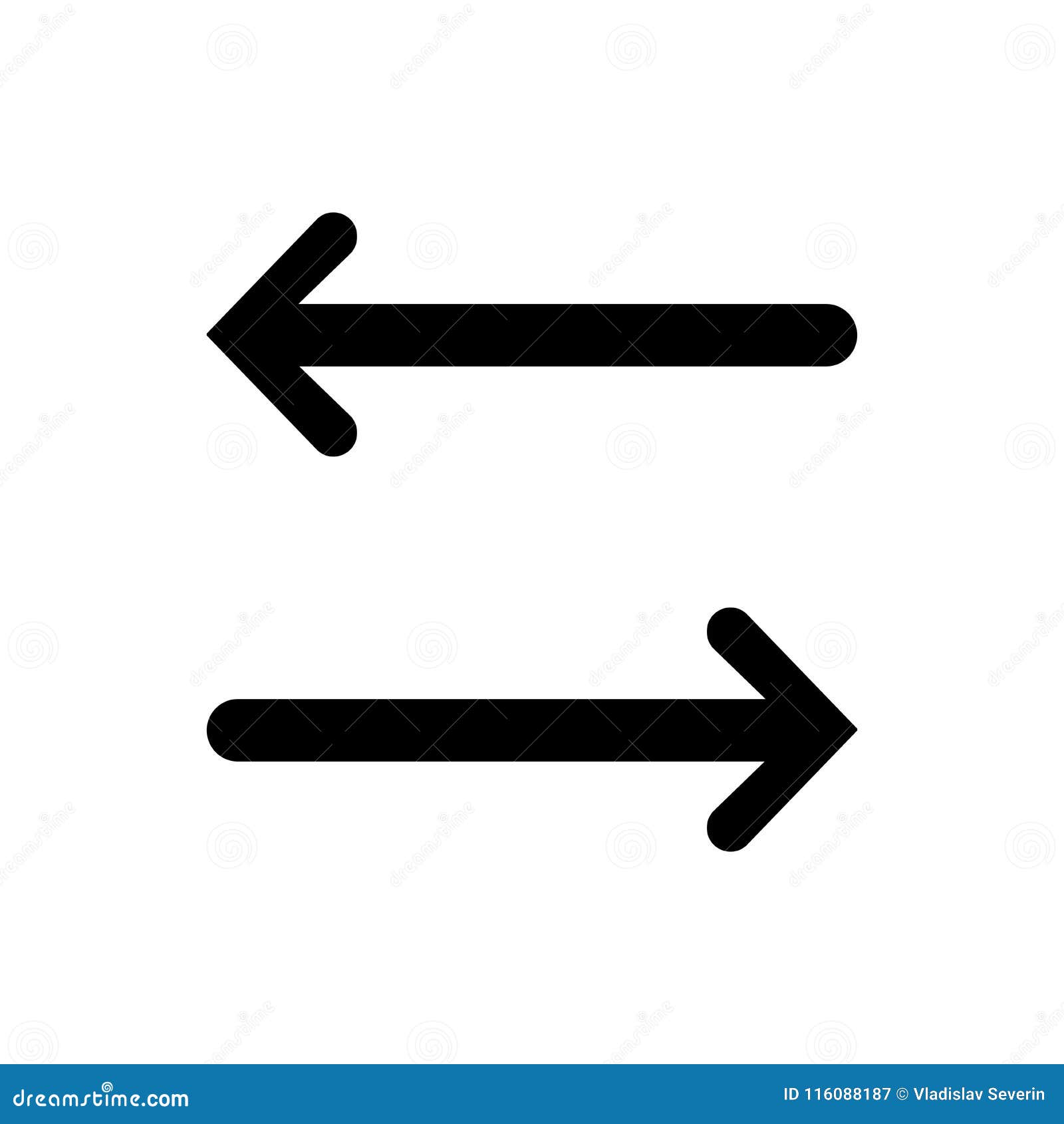 Icona Da Sinistra a Destra Della Freccia Illustrazione di Stock ...