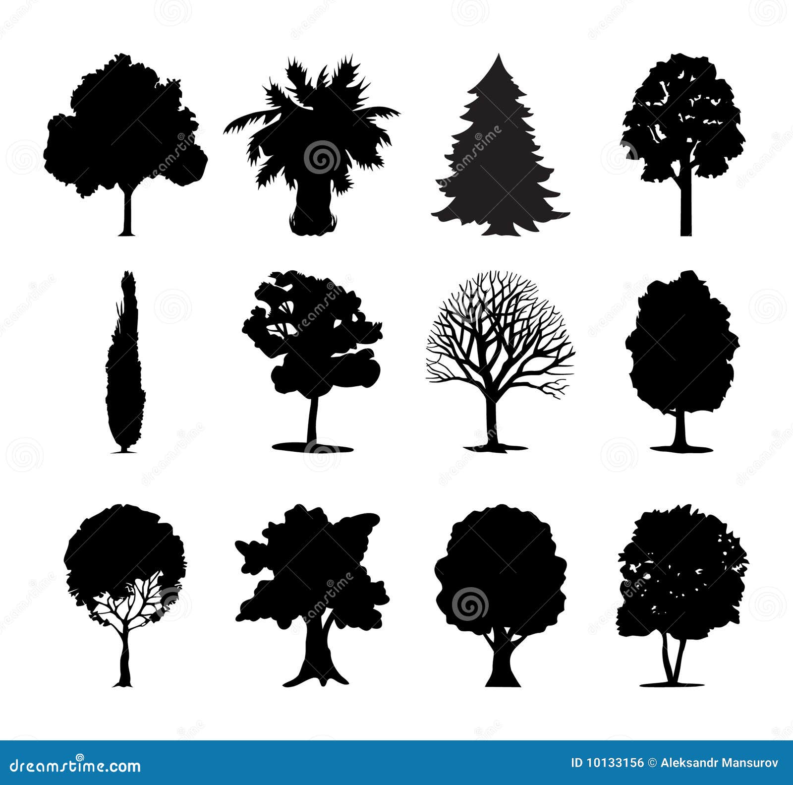 Icona degli alberi illustrazione vettoriale. Illustrazione di guasto ...