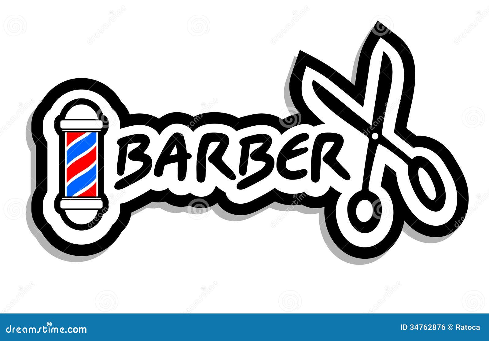 Icona del barbiere illustrazione vettoriale. Illustrazione di segno ...