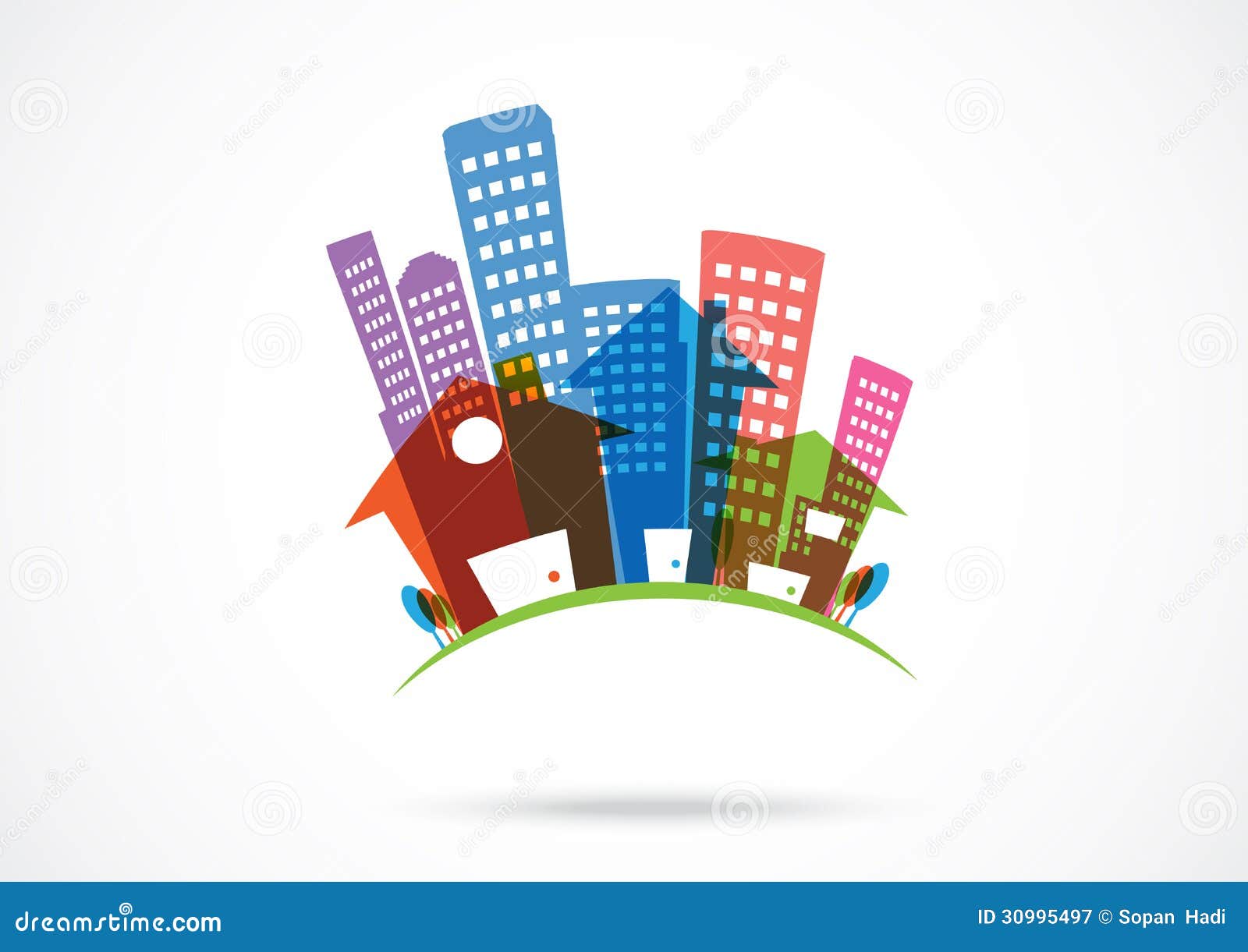 Icona del bene immobile illustrazione vettoriale. Illustrazione di ...