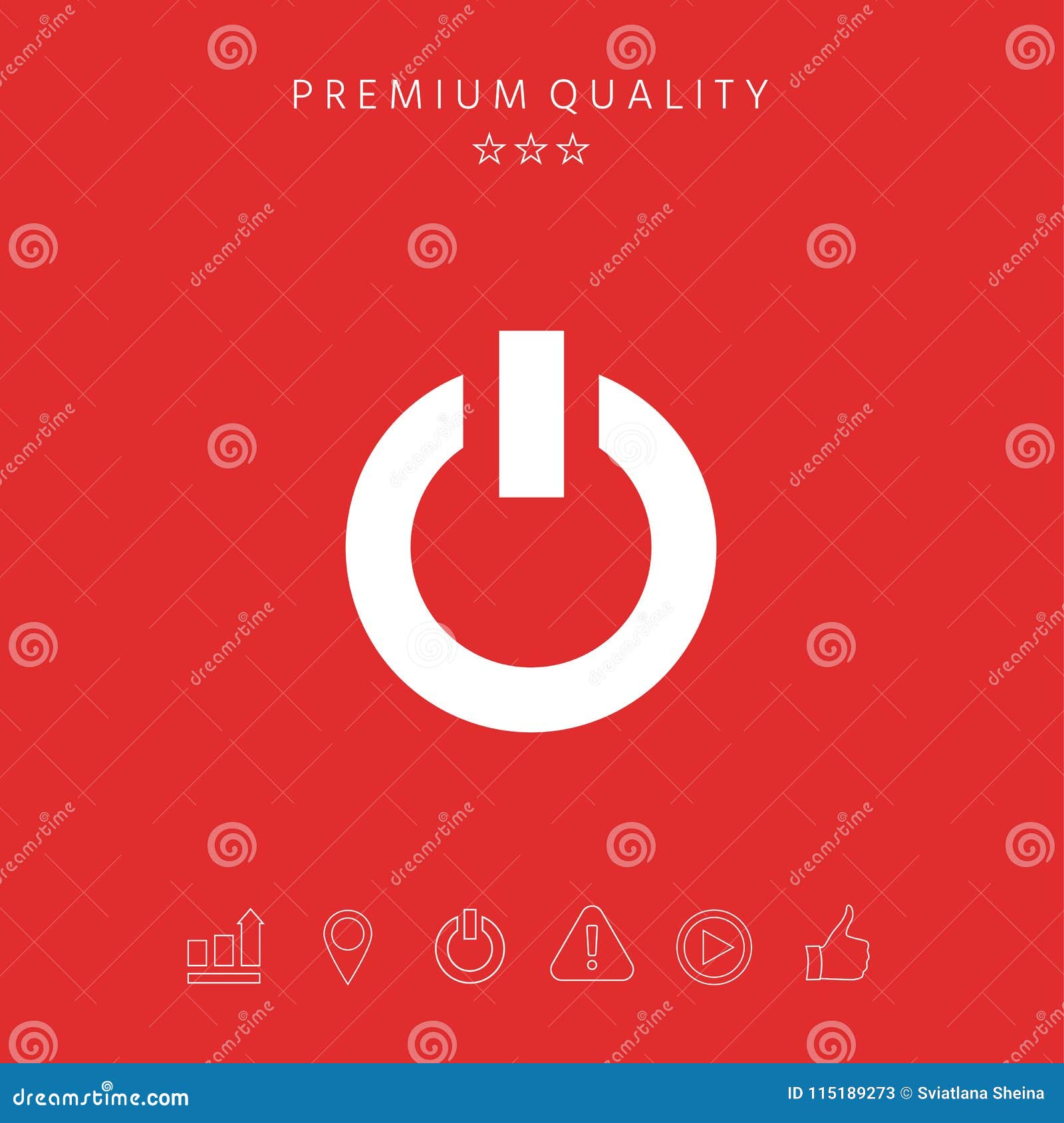 Icona Del Bottone Di Potere Illustrazione Vettoriale - Illustrazione di ...