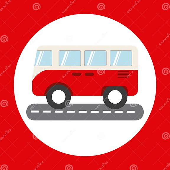 Icona del bus illustrazione vettoriale. Illustrazione di furgone - 51338798