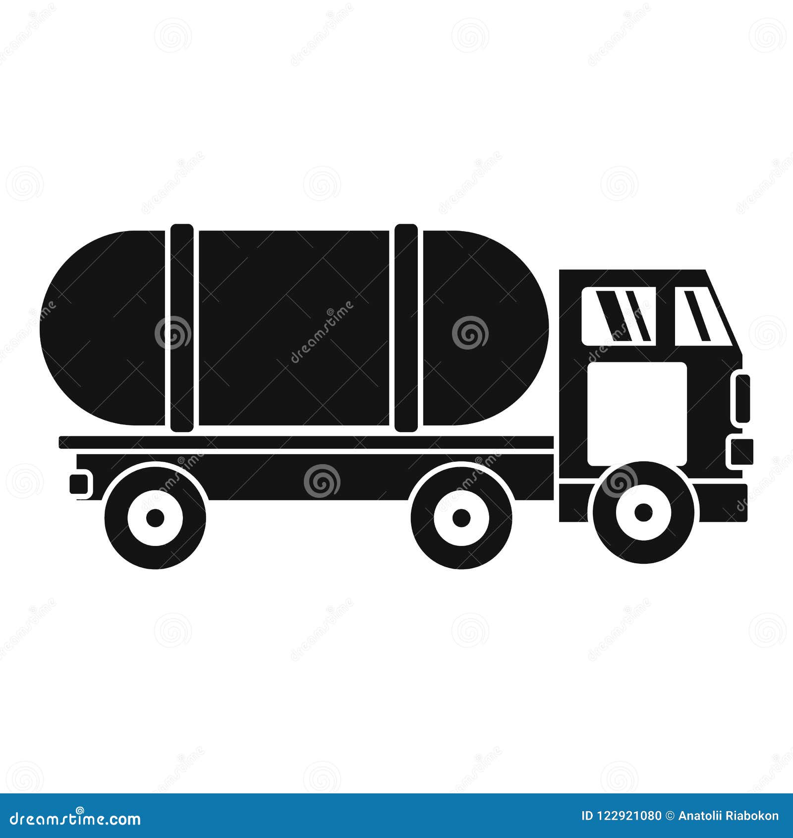 Icona Del Camion Cisterna, Stile Semplice Illustrazione Vettoriale ...