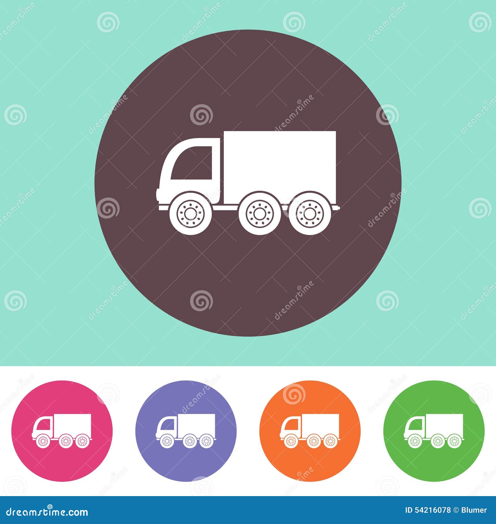 Icona Del Camion Di Consegna Illustrazione Vettoriale - Illustrazione ...