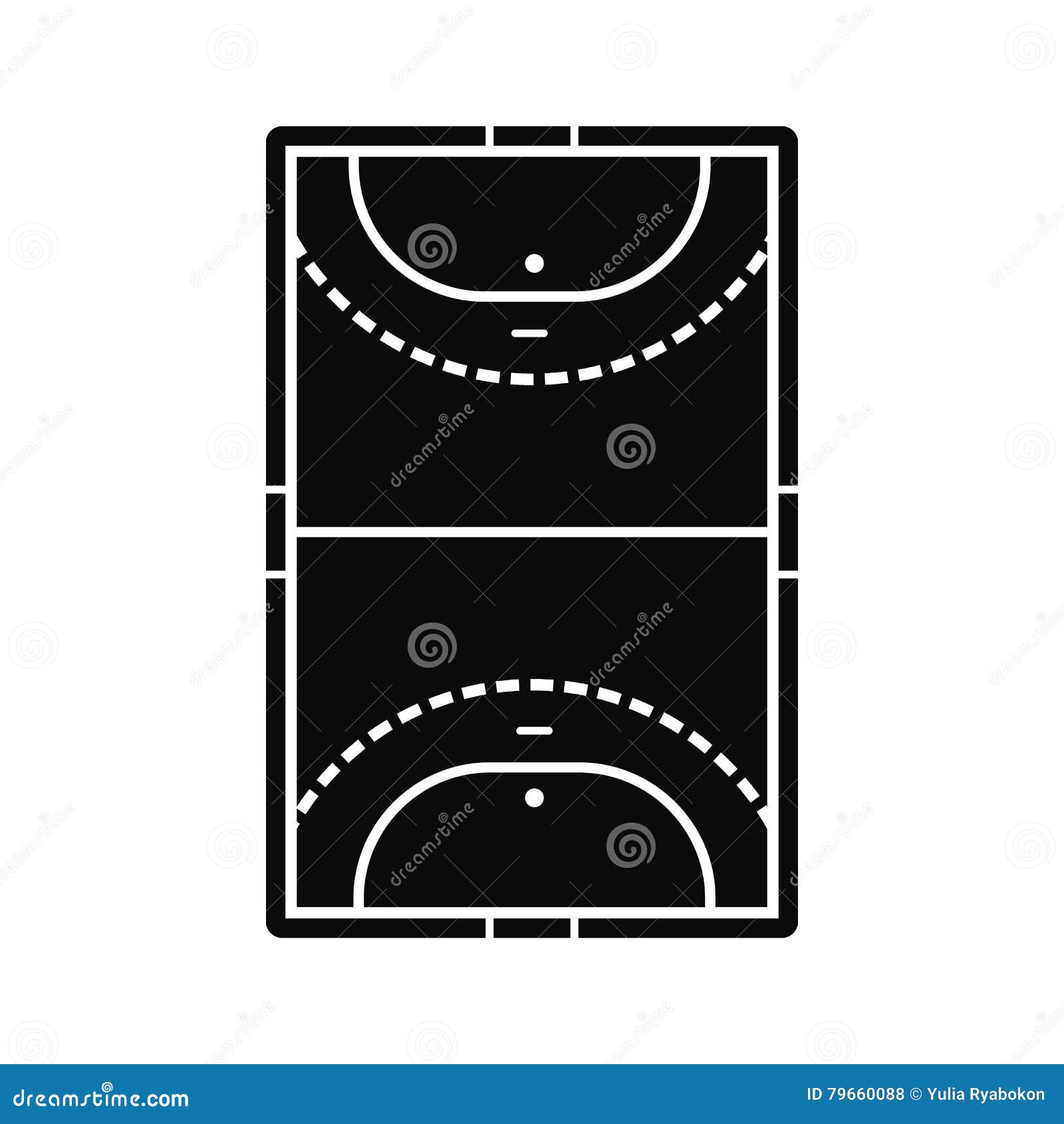 Icona Del Campo Di Pallamano Illustrazione Vettoriale - Illustrazione ...