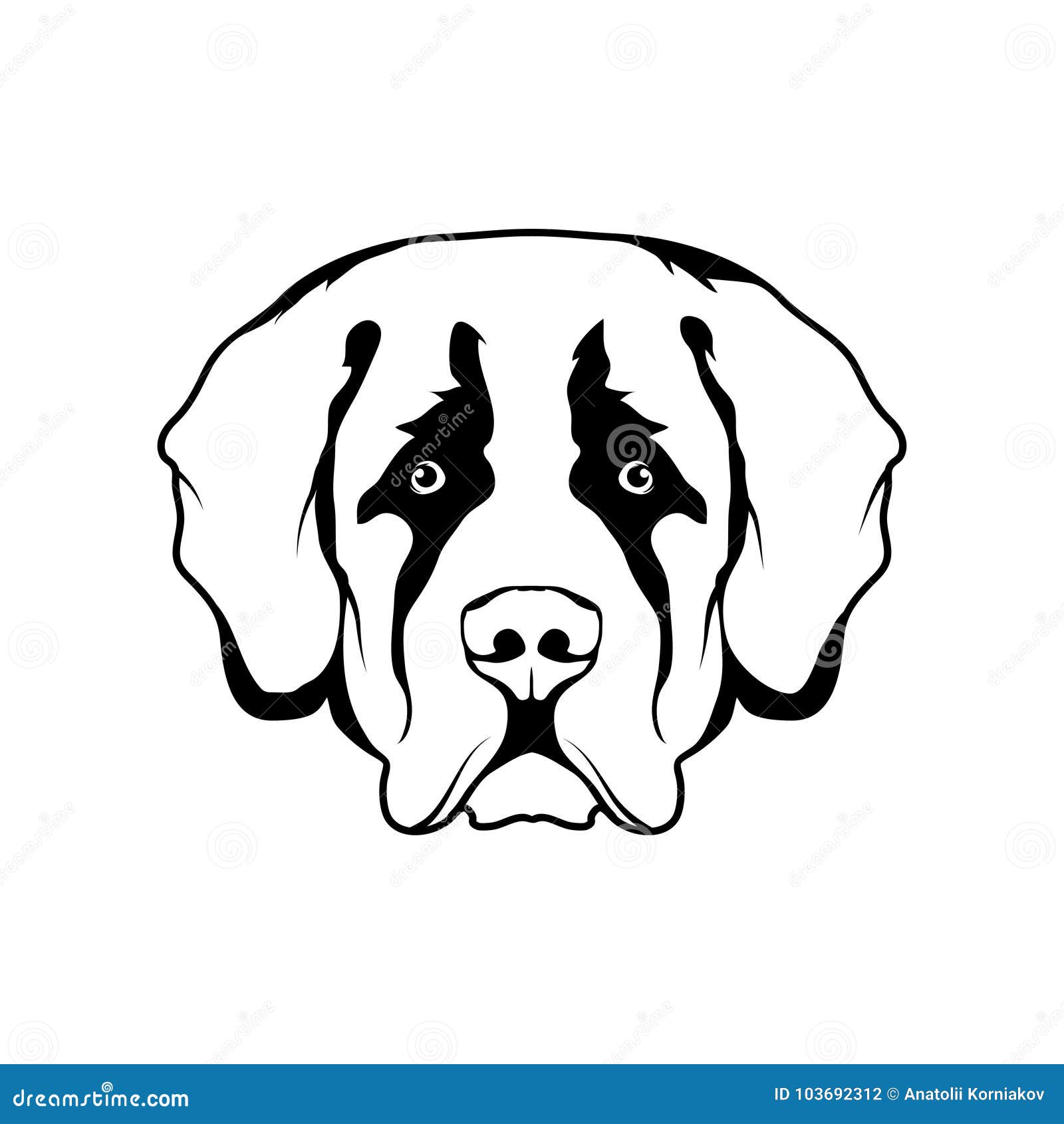 Icona Del Cane Di St Bernard Illustrazione Vettoriale - Illustrazione ...
