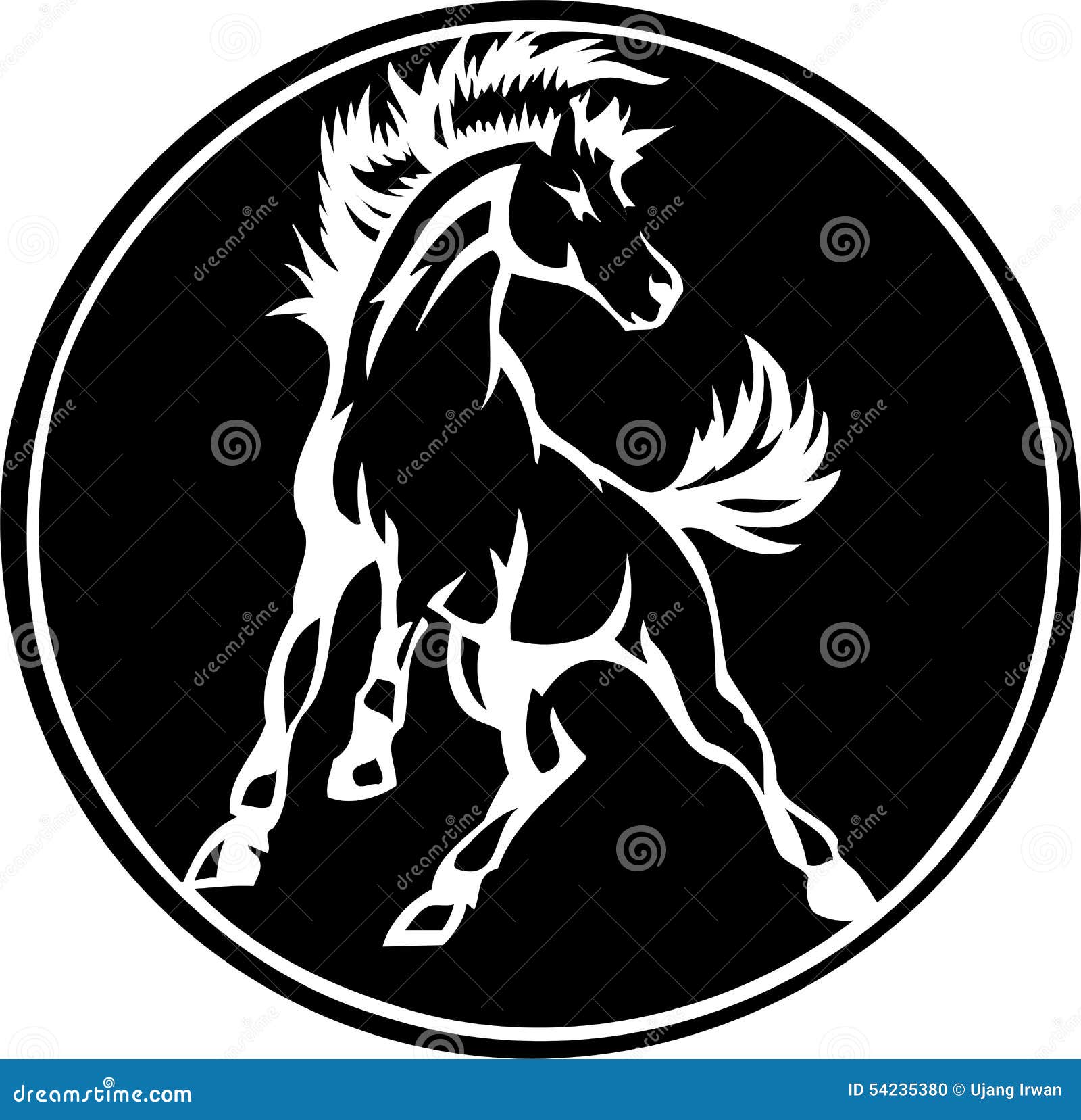 Icona del cavallo di stile illustrazione vettoriale. Illustrazione di ...