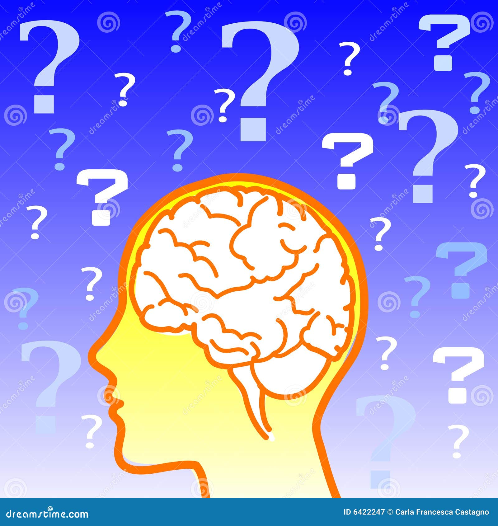 Icona Del Cervello Di Dubbio Illustrazione Vettoriale - Illustrazione ...