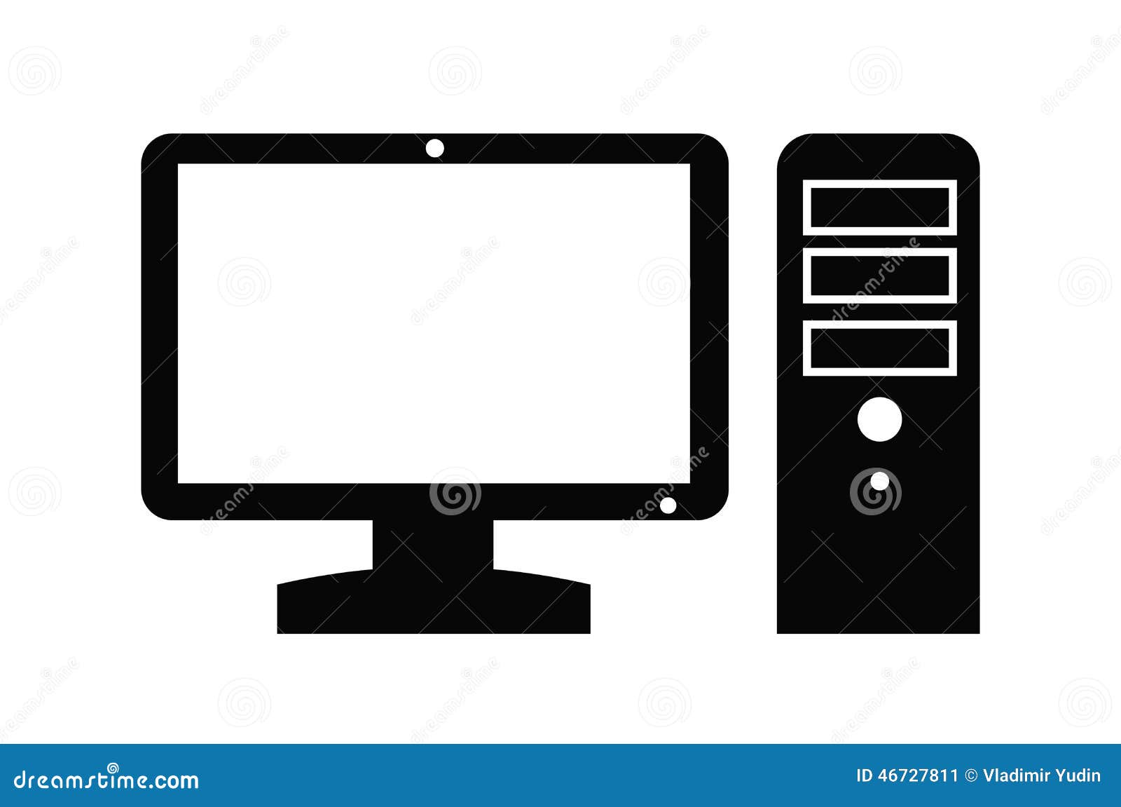 Icona del computer illustrazione vettoriale. Illustrazione di nota ...