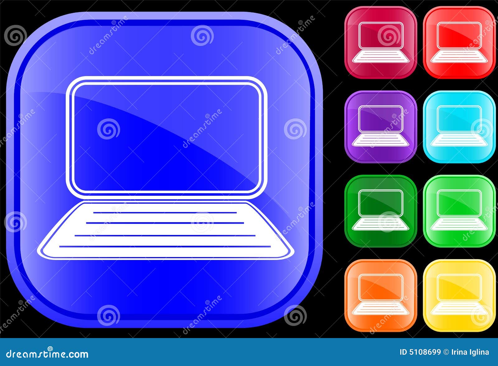 Icona Del Computer Portatile Illustrazione Vettoriale - Illustrazione ...