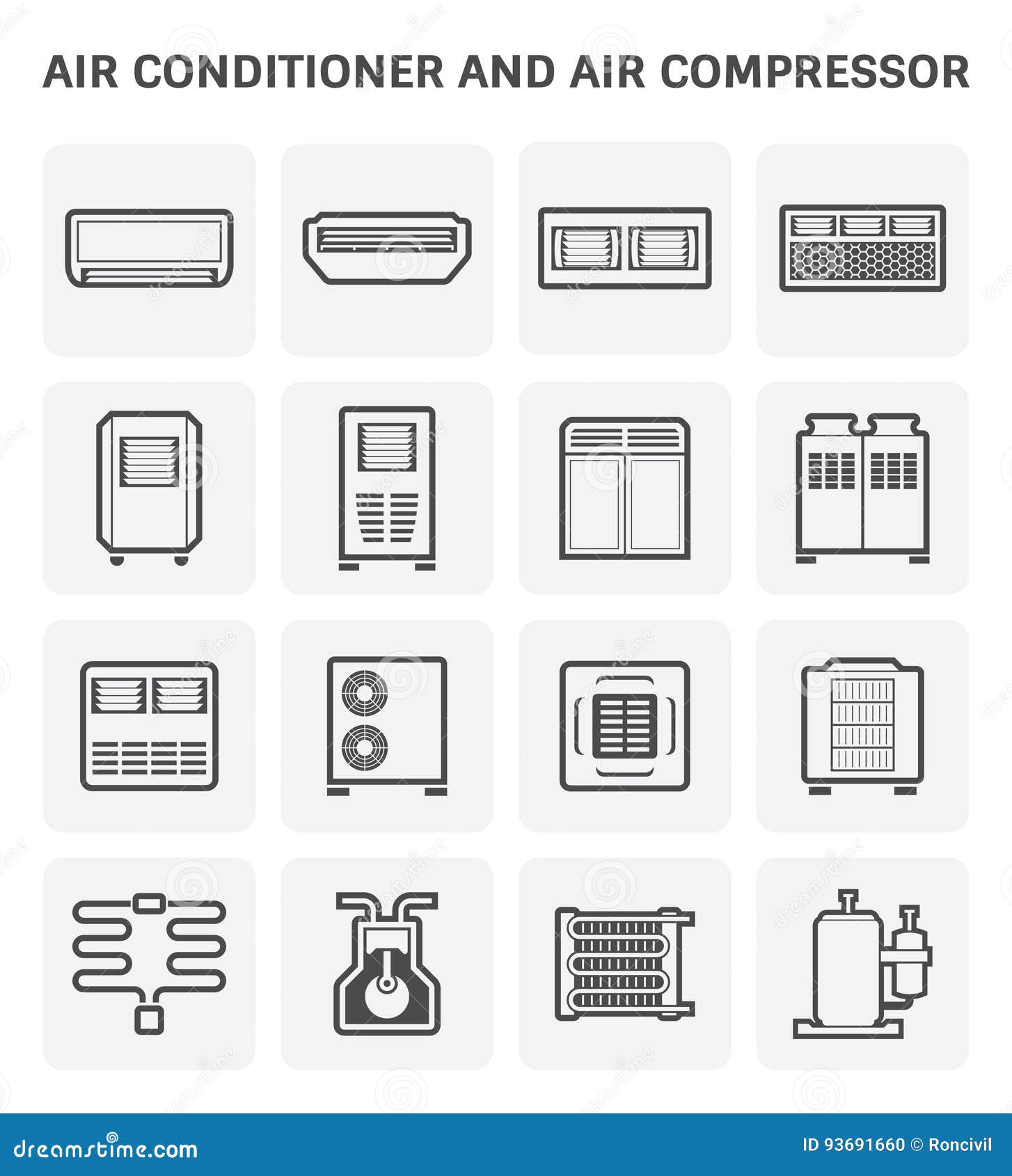 Icona Del Condizionatore D'aria Illustrazione Vettoriale ...