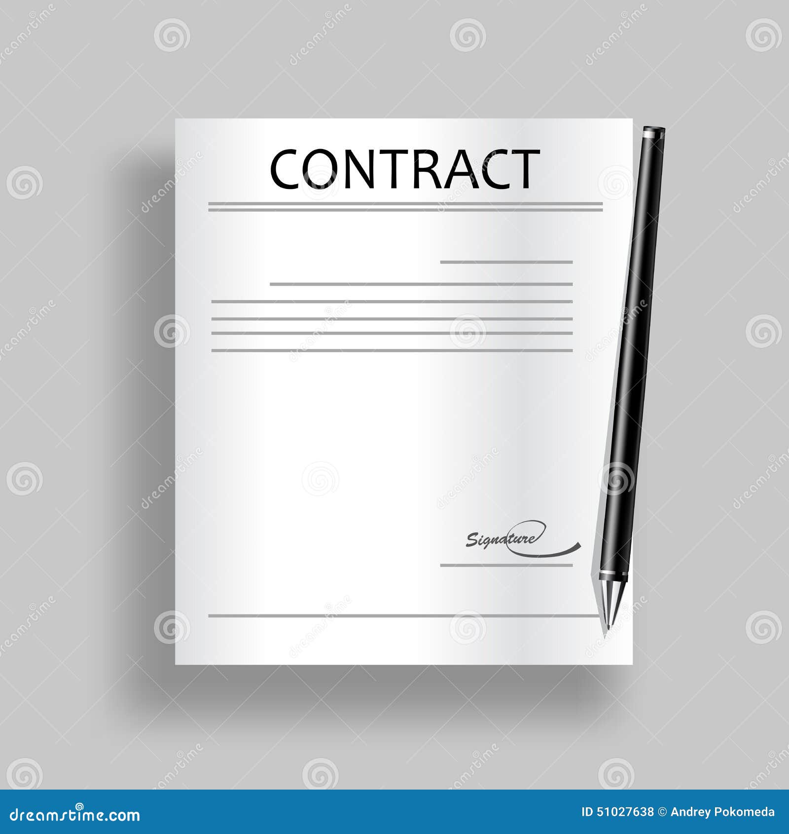 Icona Del Contratto Vettore Illustrazione Vettoriale - Illustrazione di ...