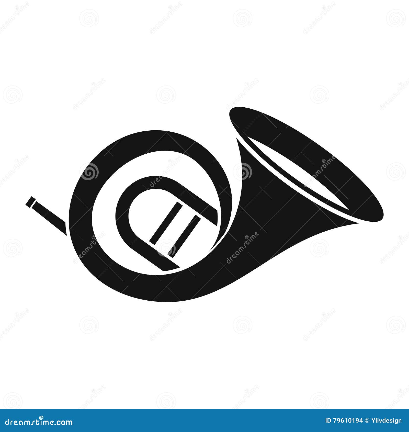 Icona Del Corno Francese, Stile Semplice Illustrazione Vettoriale ...