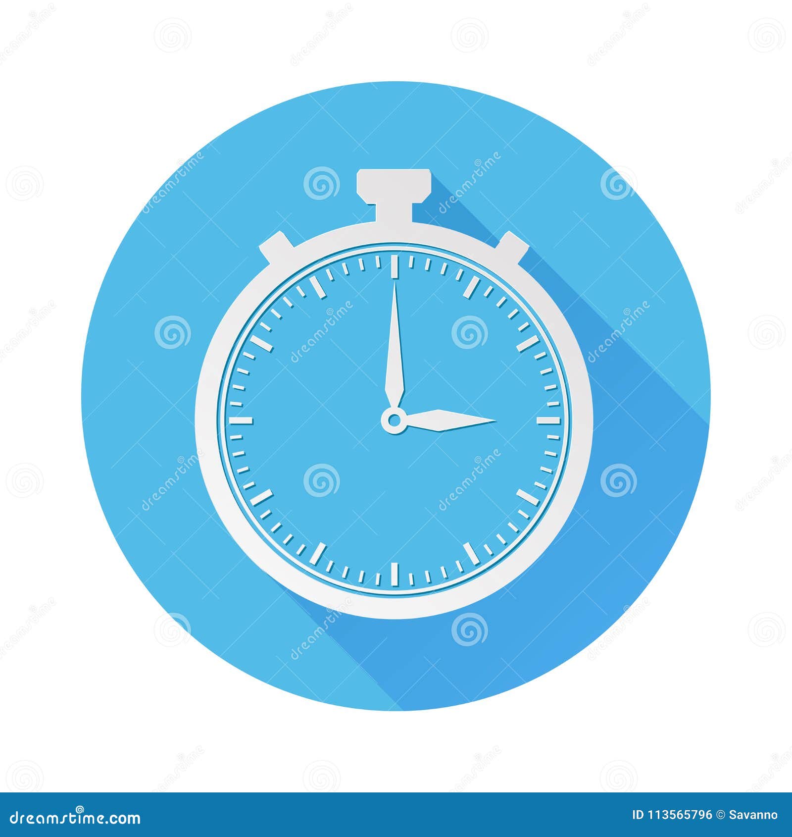 Icona Del Cronometro Segno Blu Rotondo Di Web Illustrazione Vettoriale ...