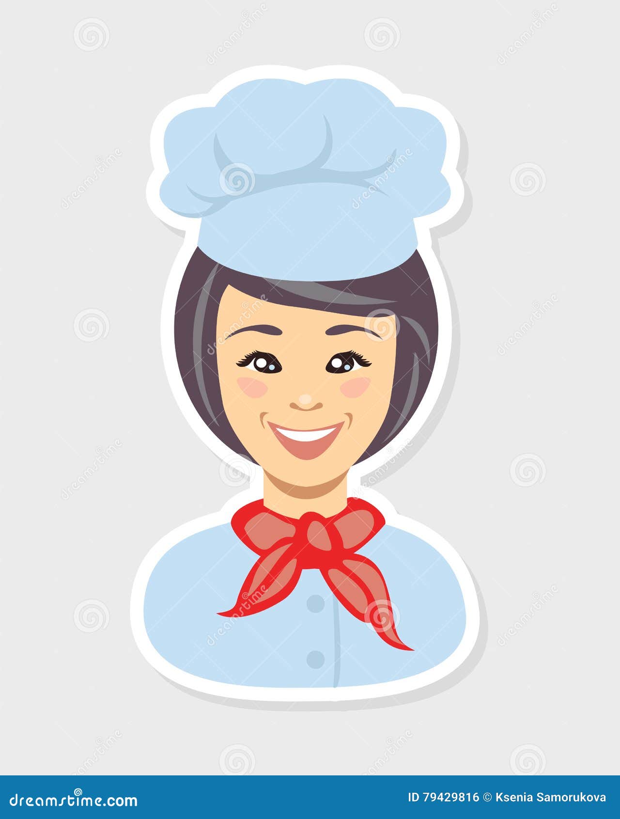 Icona Del Cuoco Della Donna Avatar Del Cuoco Unico Illustrazione ...