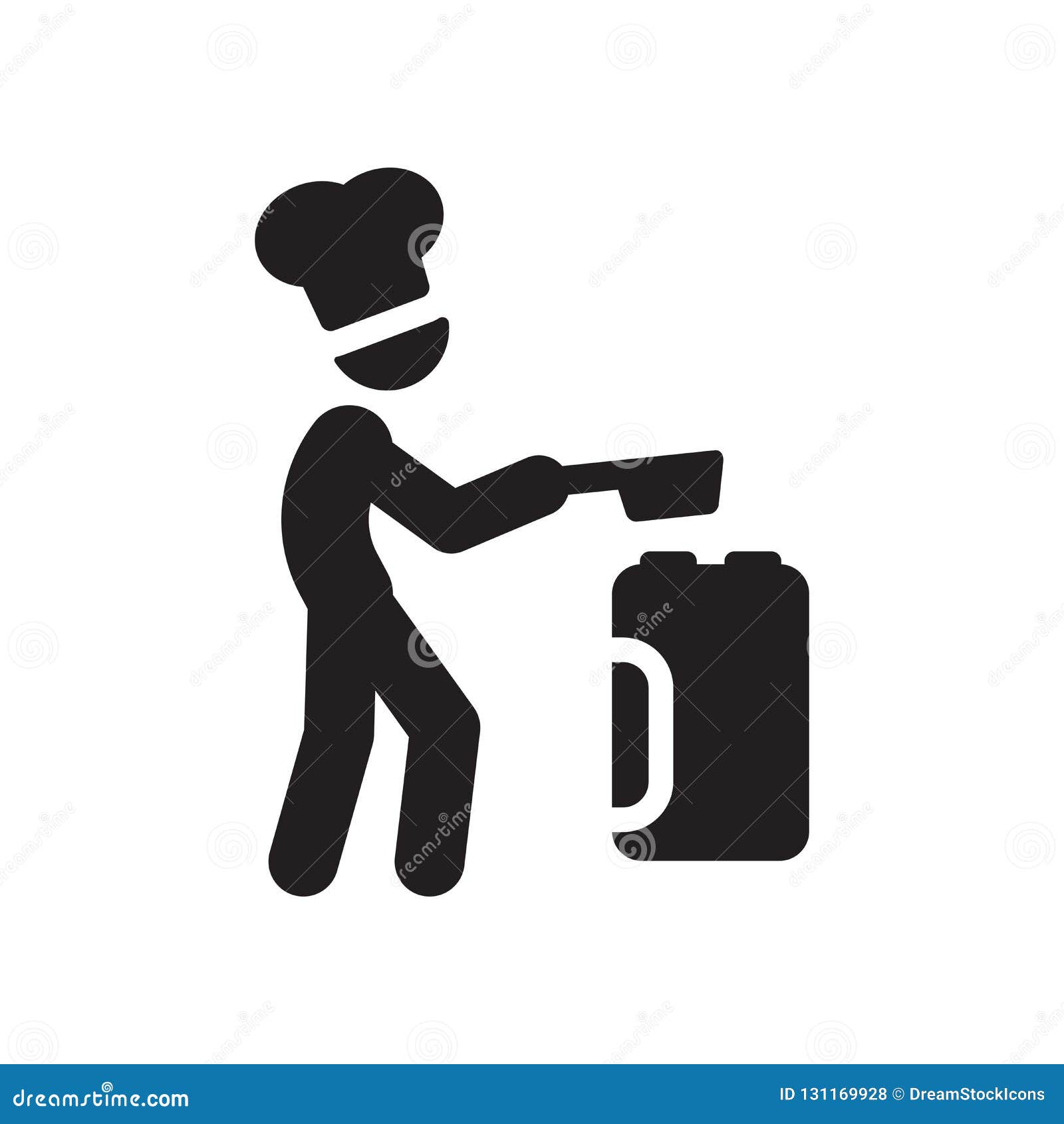 Icona Del Cuoco Unico Della Cucina Illustrazione Vettoriale ...