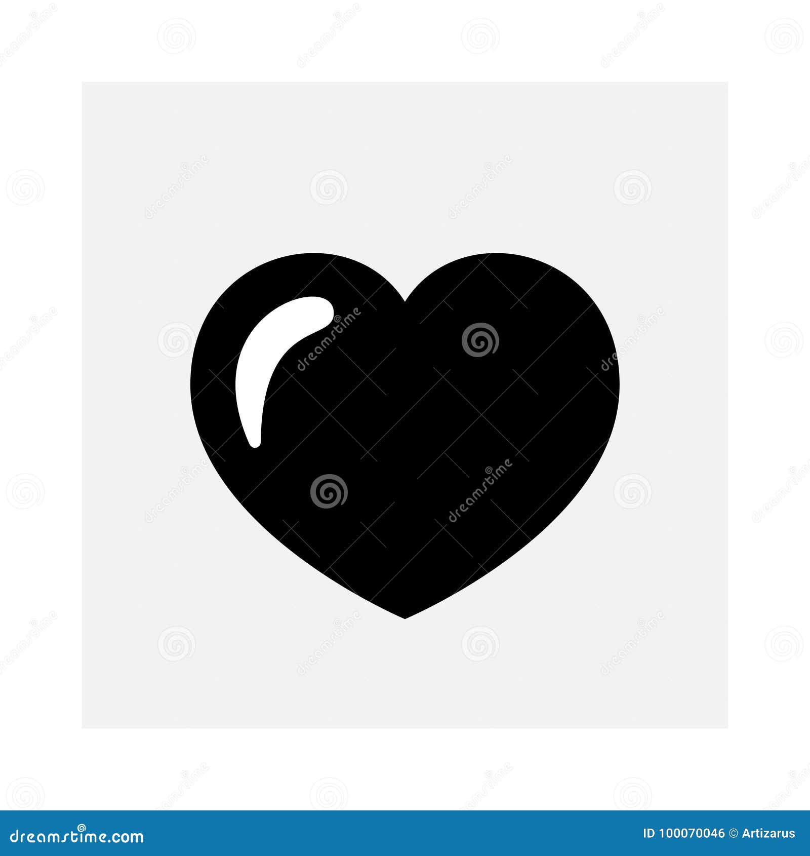 Icona del cuore illustrazione di stock. Illustrazione di siluetta ...