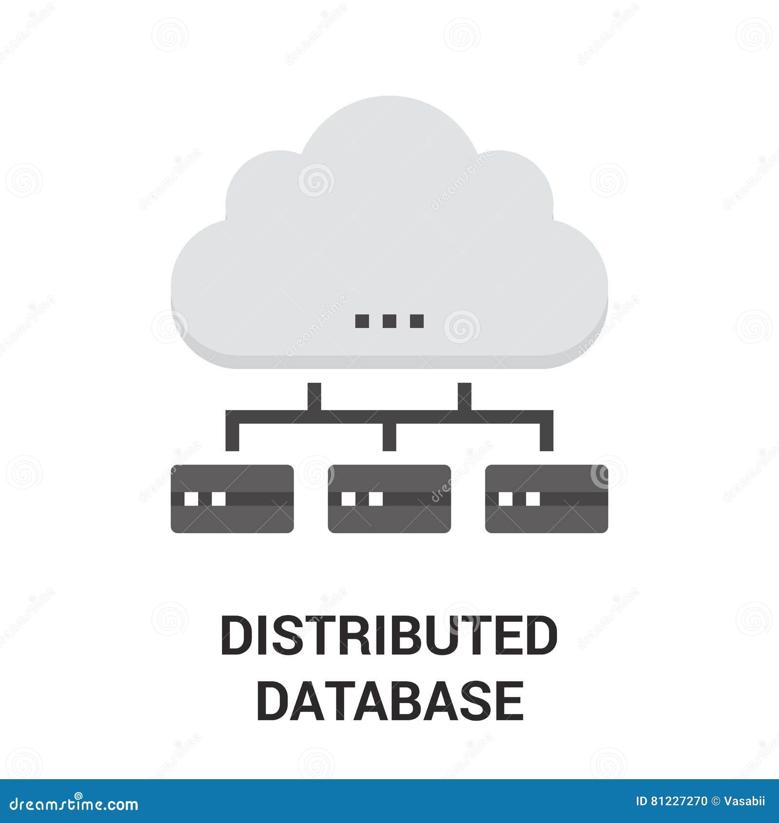 Icona Del Database Distribuito Illustrazione Vettoriale - Illustrazione ...