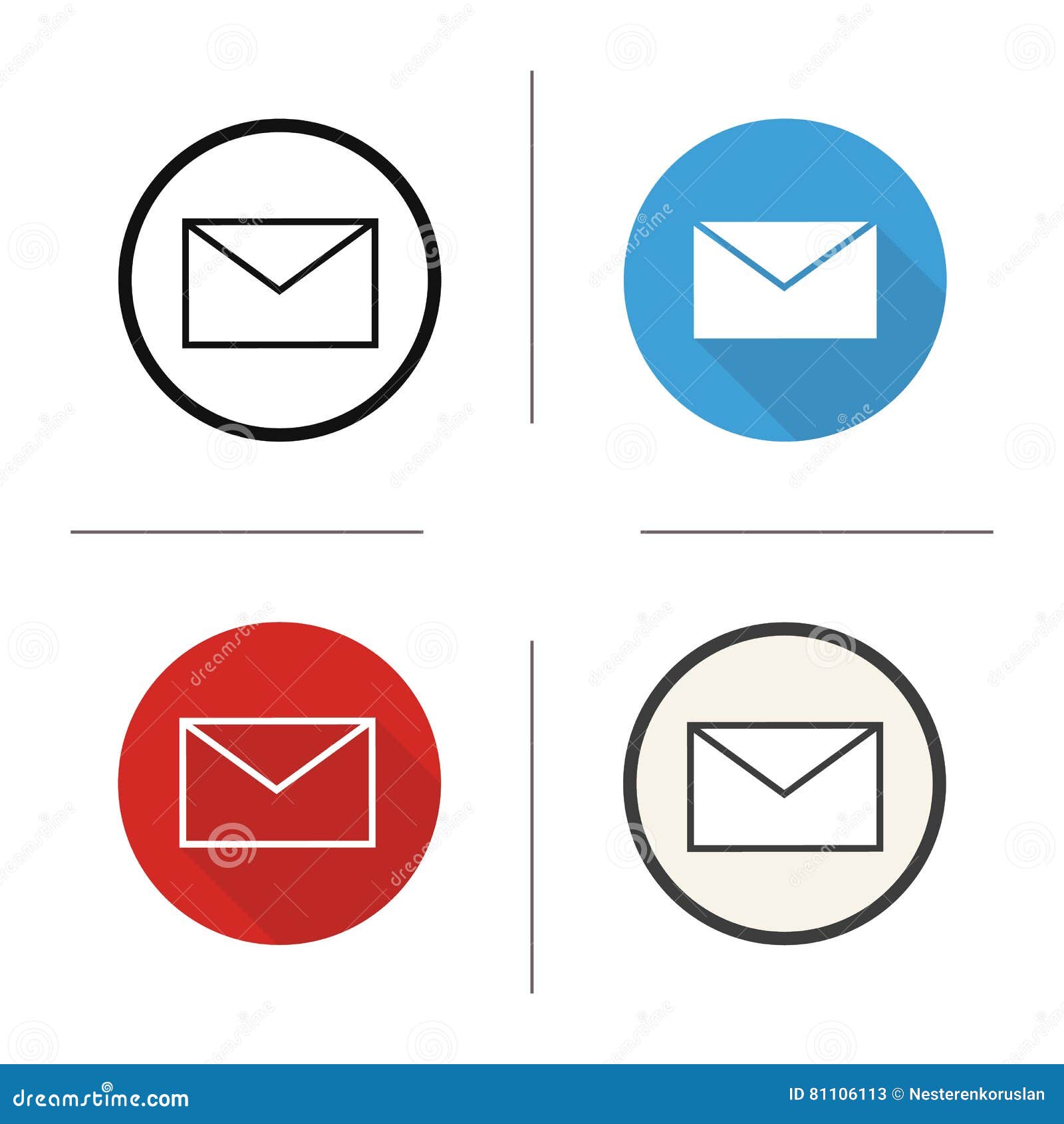 Icona del email illustrazione vettoriale. Illustrazione di posta - 81106113