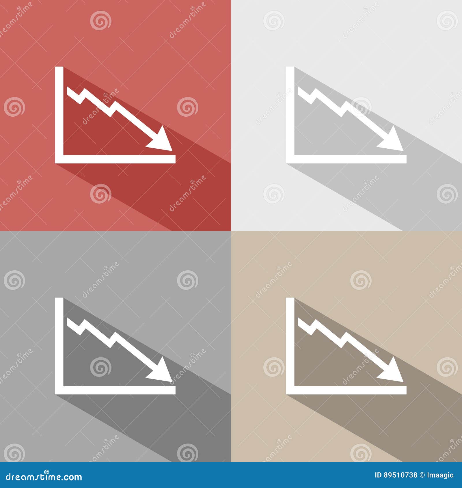 Icona Del Grafico Di Fallimento Illustrazione Vettoriale ...