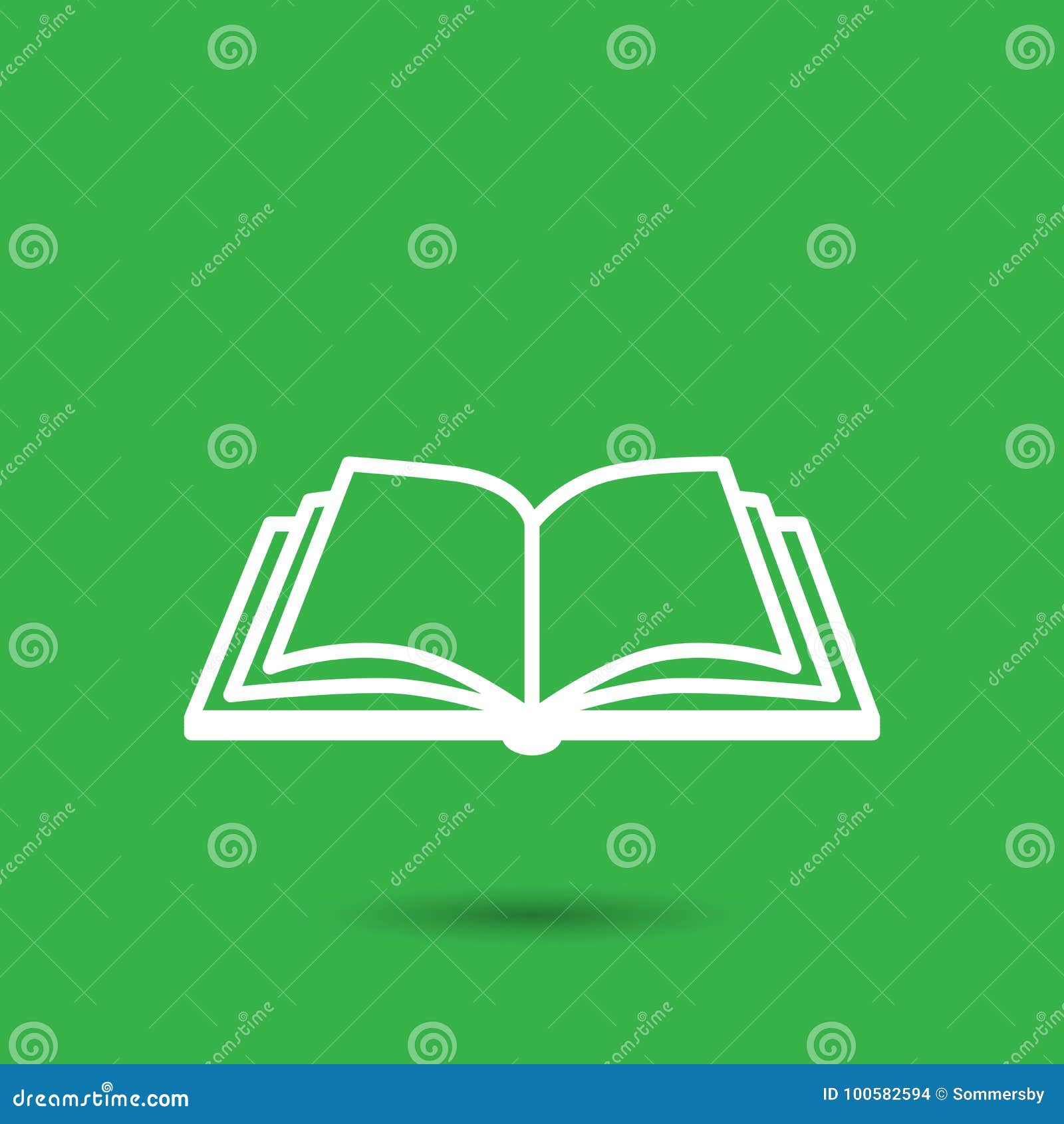 Icona del libro aperto illustrazione vettoriale. Illustrazione di ...