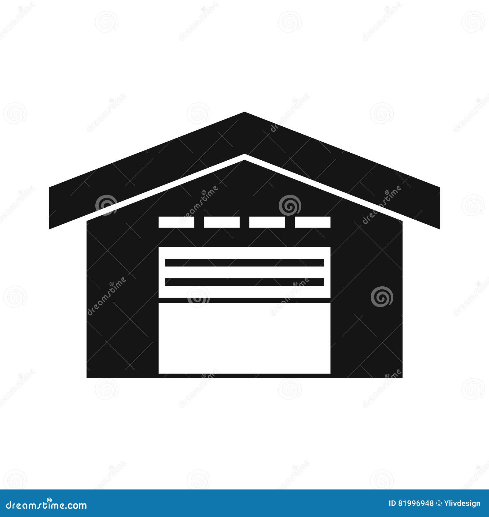 Icona Del Magazzino, Stile Semplice Illustrazione Vettoriale ...