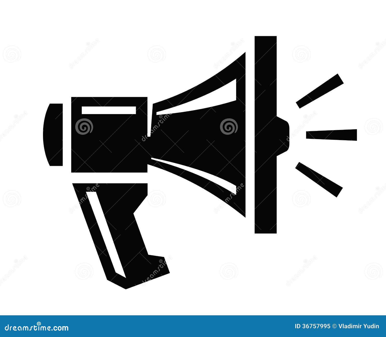 Icona del megafono illustrazione vettoriale. Illustrazione di microfono ...