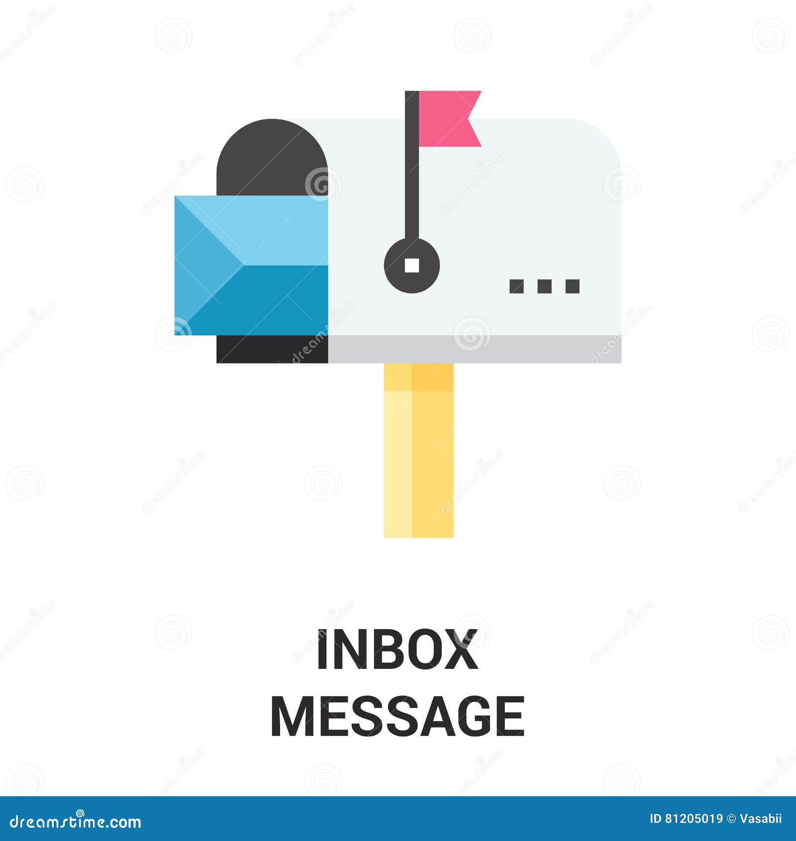 Icona Del Messaggio Di Posta in Arrivo Illustrazione Vettoriale ...