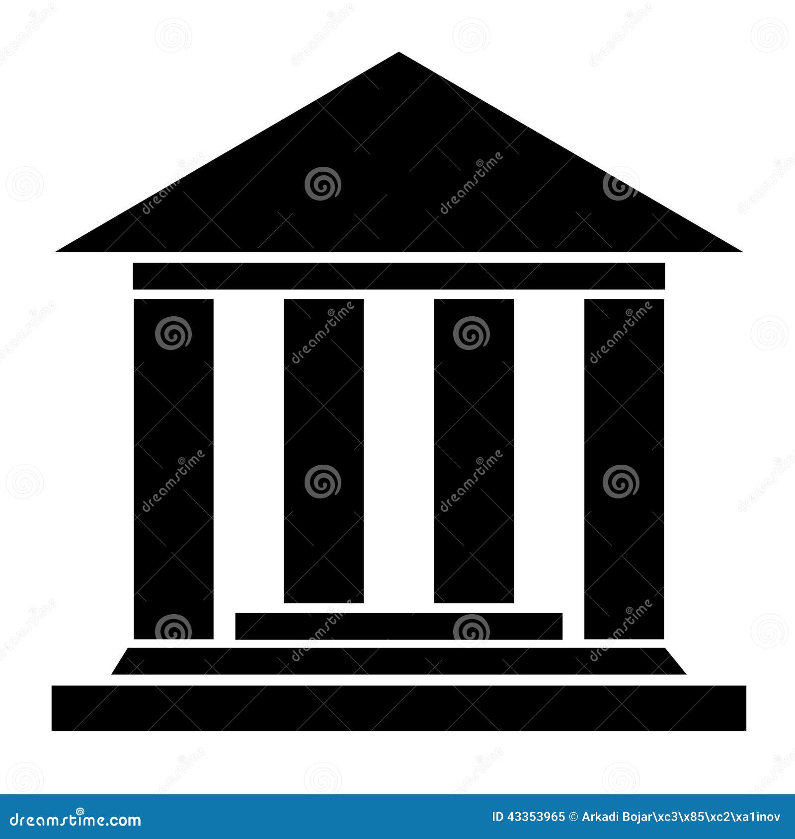 Icona del museo illustrazione vettoriale. Illustrazione di antico ...