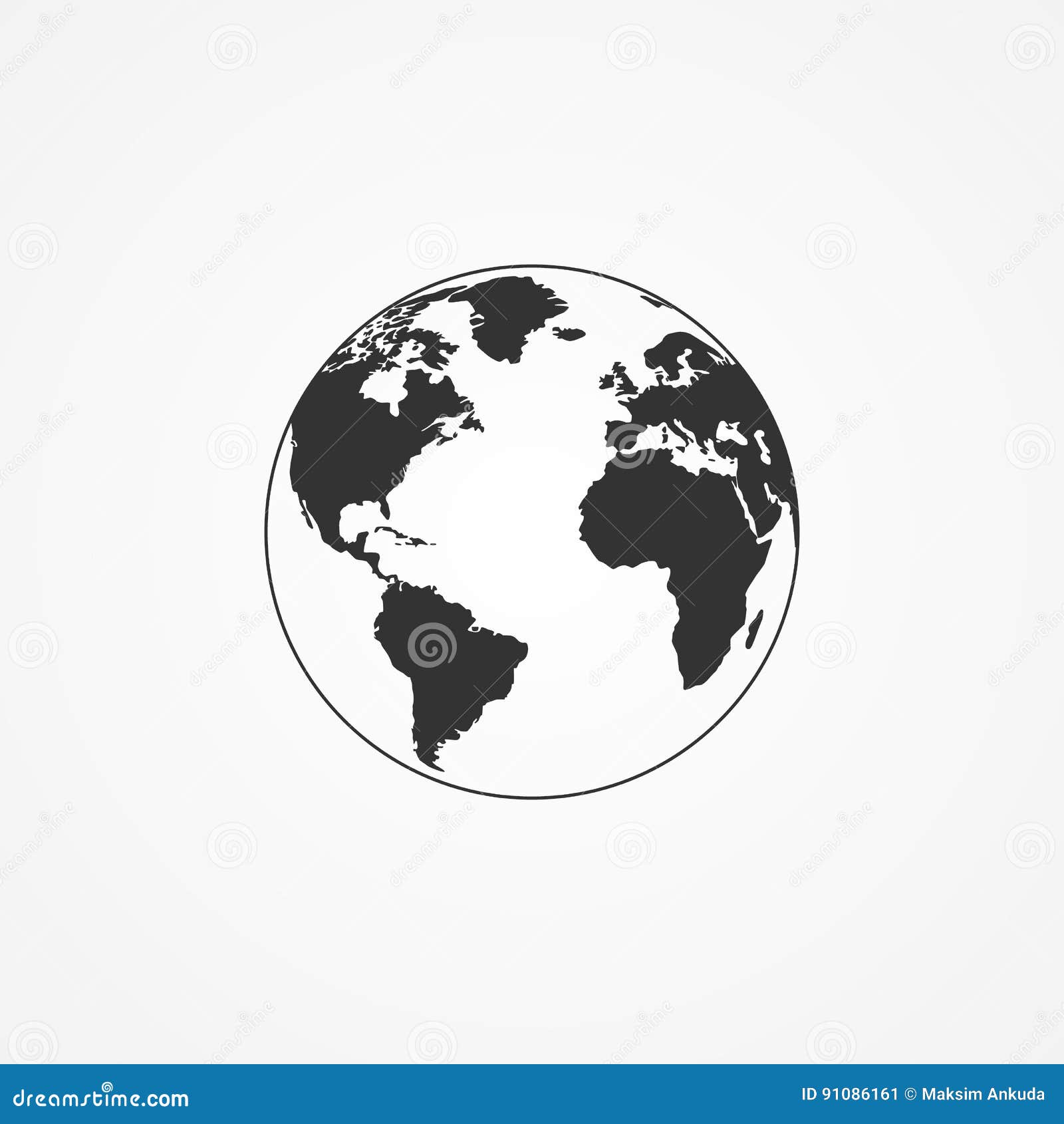 Icona del pianeta Terra illustrazione vettoriale. Illustrazione di ...