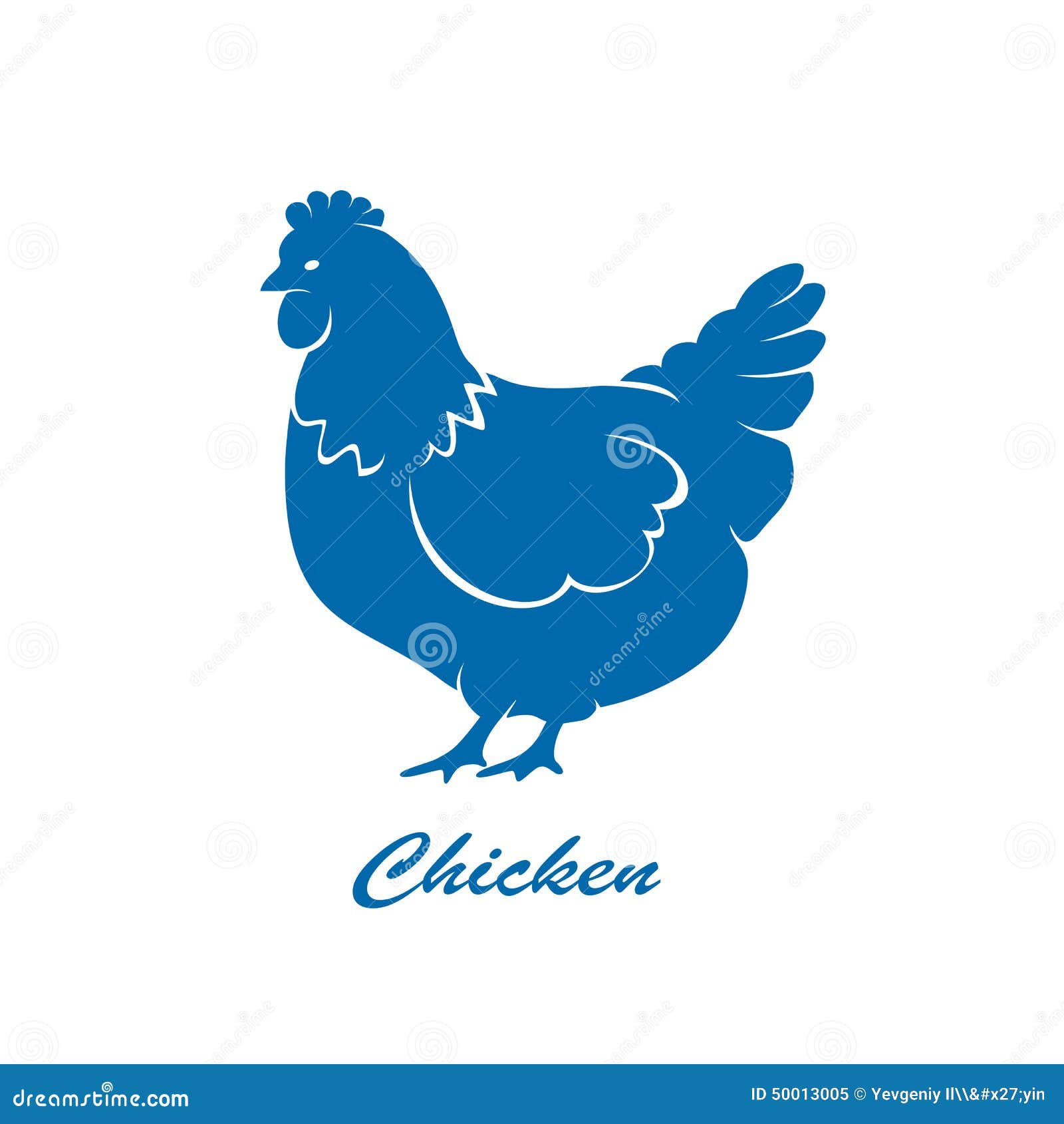 Icona del pollo illustrazione vettoriale. Illustrazione di siluetta ...